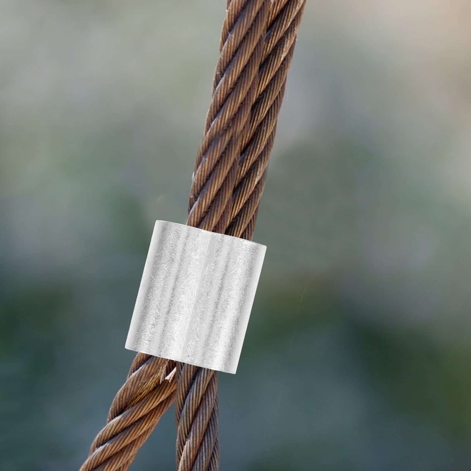 OUNONA 8pcs Aluminum Crimping Wire Rope Stop Sleeves Wire Clamp ...