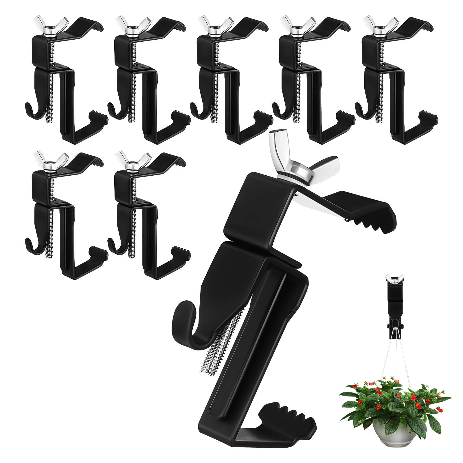 OUNONA 8pcs Brick Hooks Brick Hangers Clips Outdoor Brick Wall Hanging ...