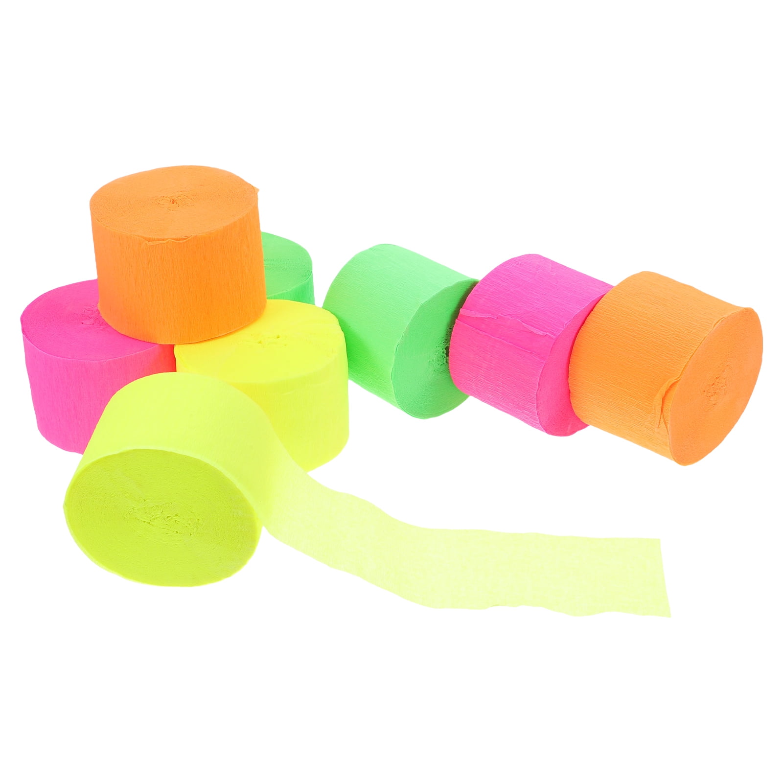 OUNONA 8pcs Colored Crepe Paper Streamers For Party Decorations ...