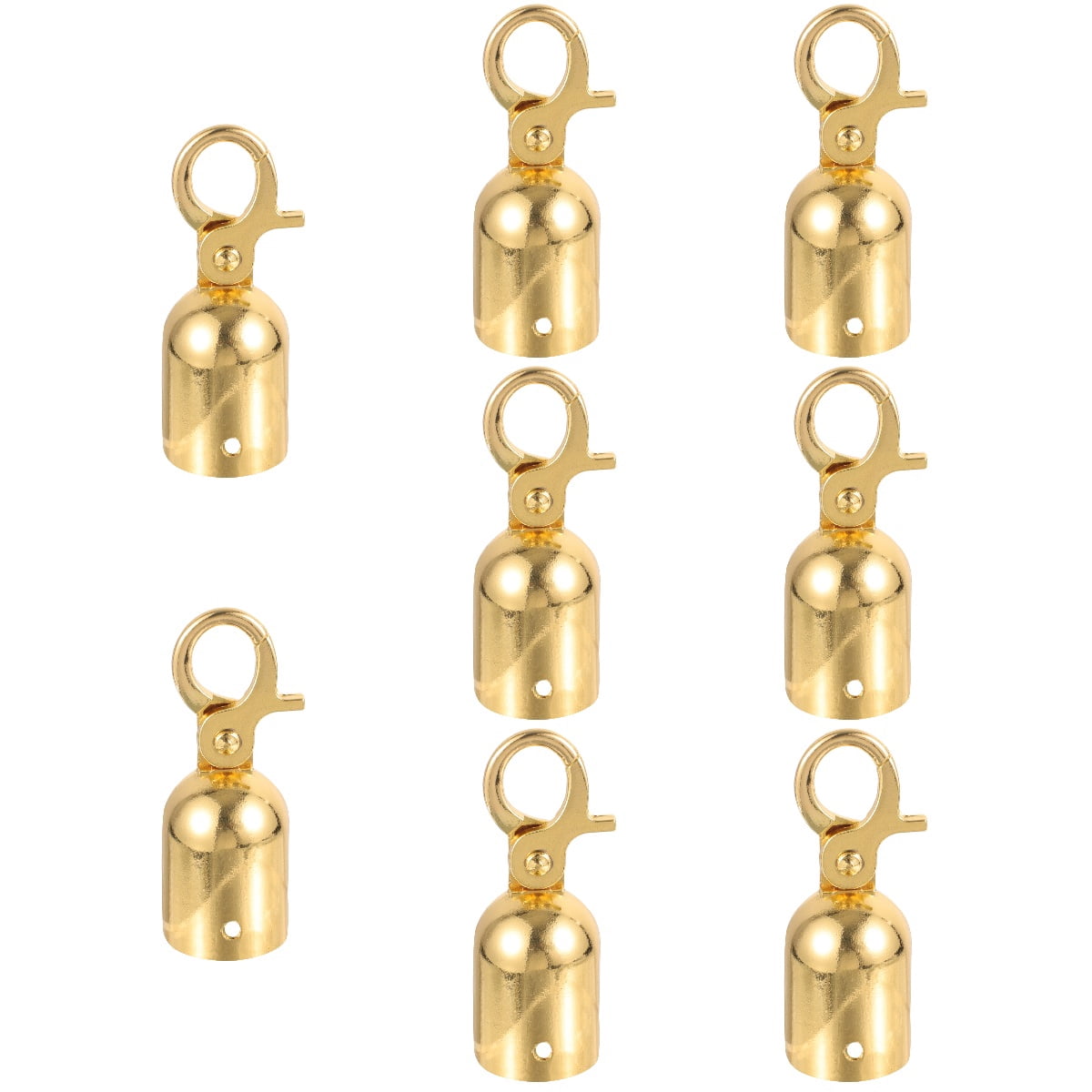 OUNONA 8pcs Cord Stopper End Tip Caps Rope End Connector Snap Hook ...