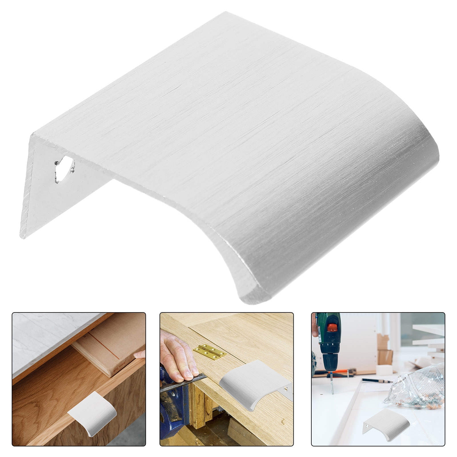 OUNONA 8pcs Edge Finger Tab Pull For Cabinets Kitchen Concealed Drawer ...