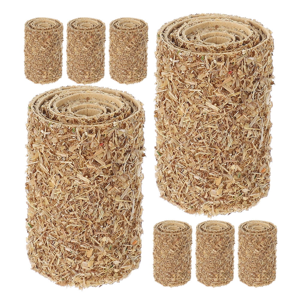 OUNONA 8pcs Faux Small Straw Hay Bales Mini Hay Blocks Stacks Miniature ...