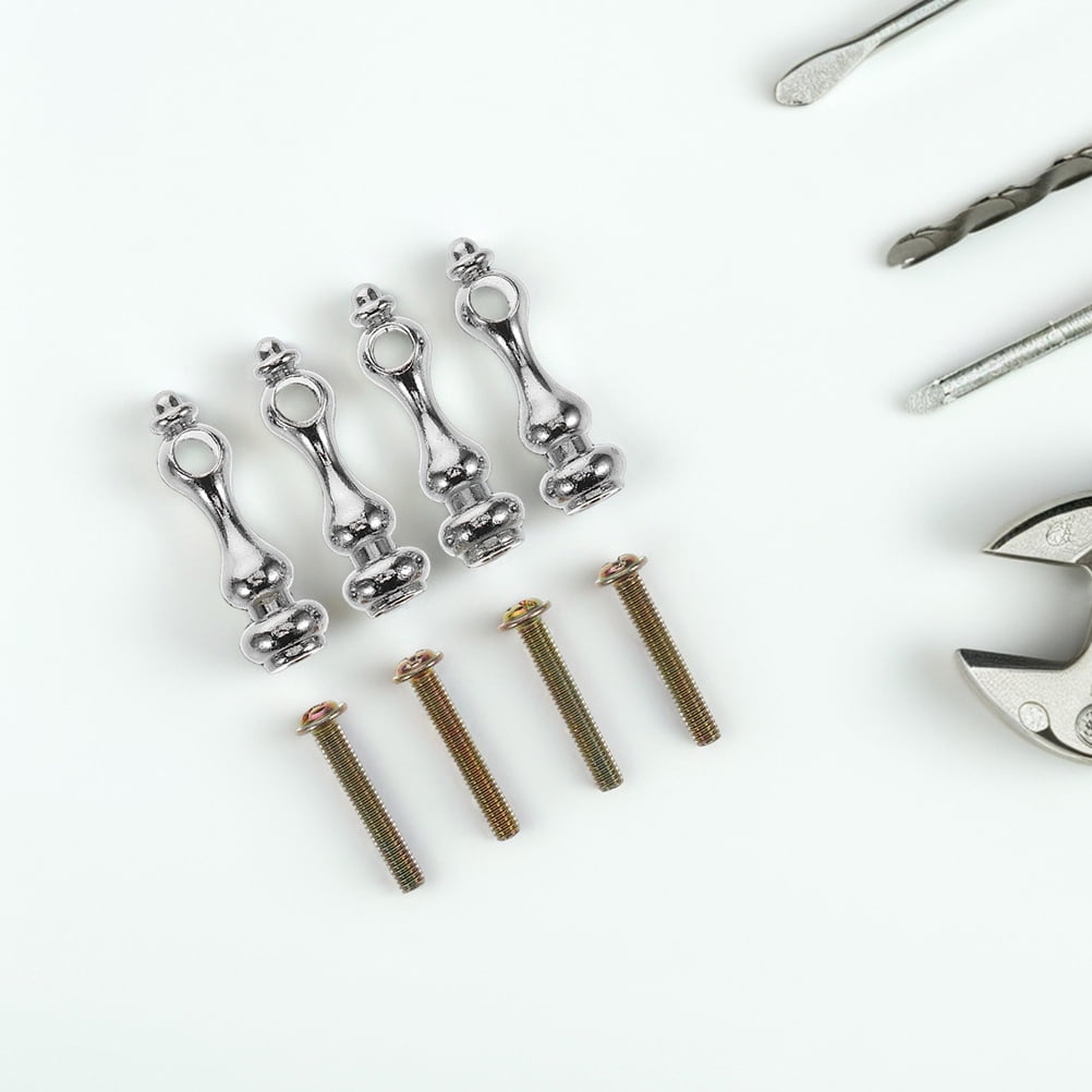 OUNONA 8pcs Gallery Spindles Pole Connectors Metal Spindles Glass ...