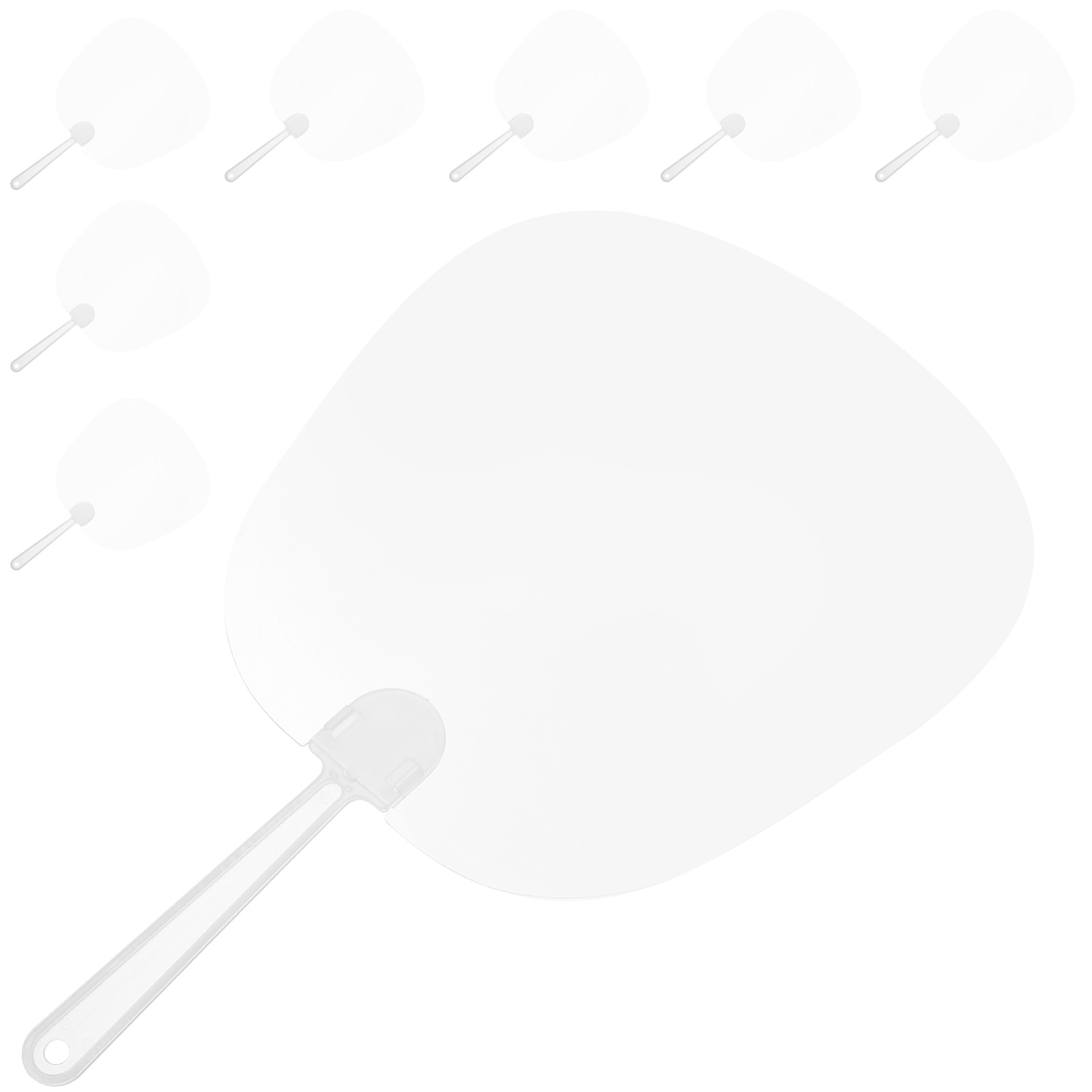 OUNONA 8pcs Blank Fans Transparent Hand DIY Fans Hand Painted Graffiti ...