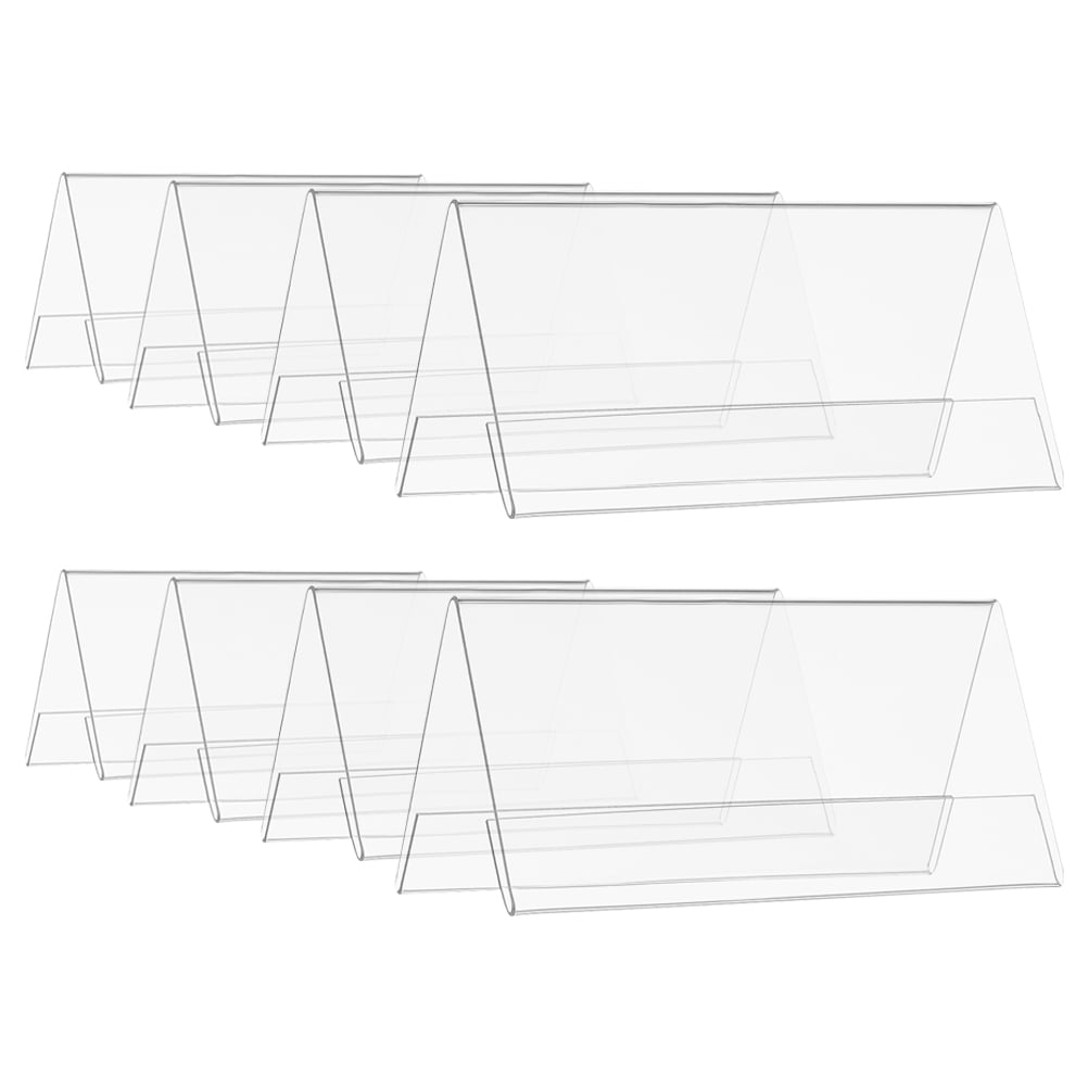 OUNONA 8pcs Name Sign Acrylic Name Card Display Holders Seating Number ...
