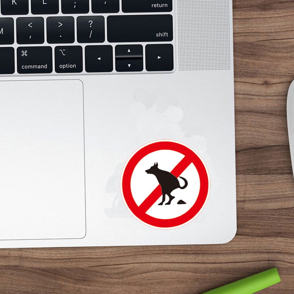 OUNONA 8pcs No Pooping Stickers Street Signs Pet Dog Pooping ...