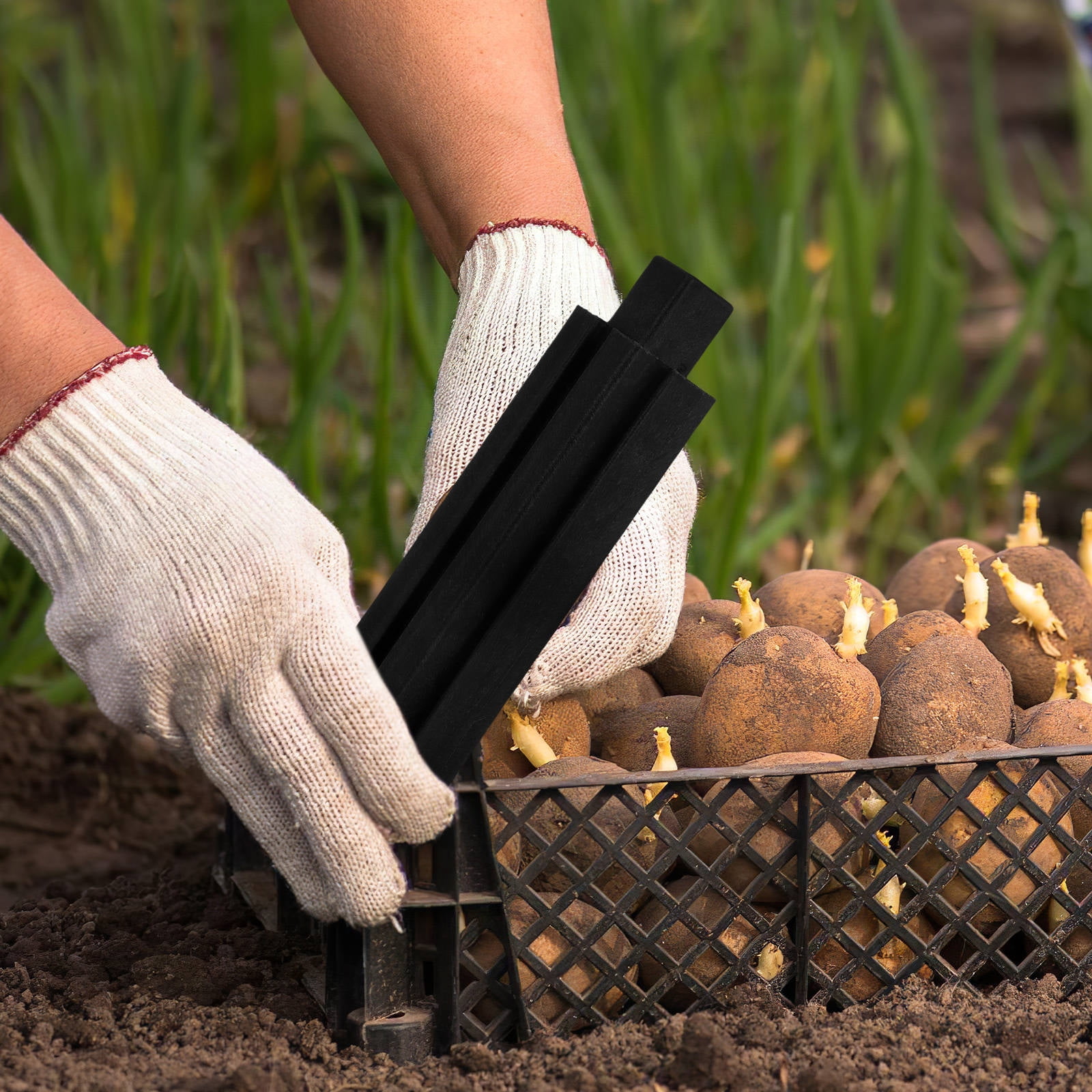 OUNONA 8pcs Plastic Raised Garden Beds Legs Elevated Planter Legs ...