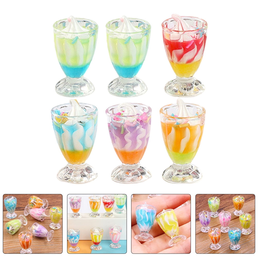 OUNONA 8pcs Resin Doll Ice Creams Portable Miniature Ice Creams ...
