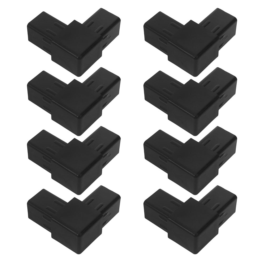 OUNONA 8pcs Square Tube Fittings 2 Way Horizontal Tube Connector Chain ...
