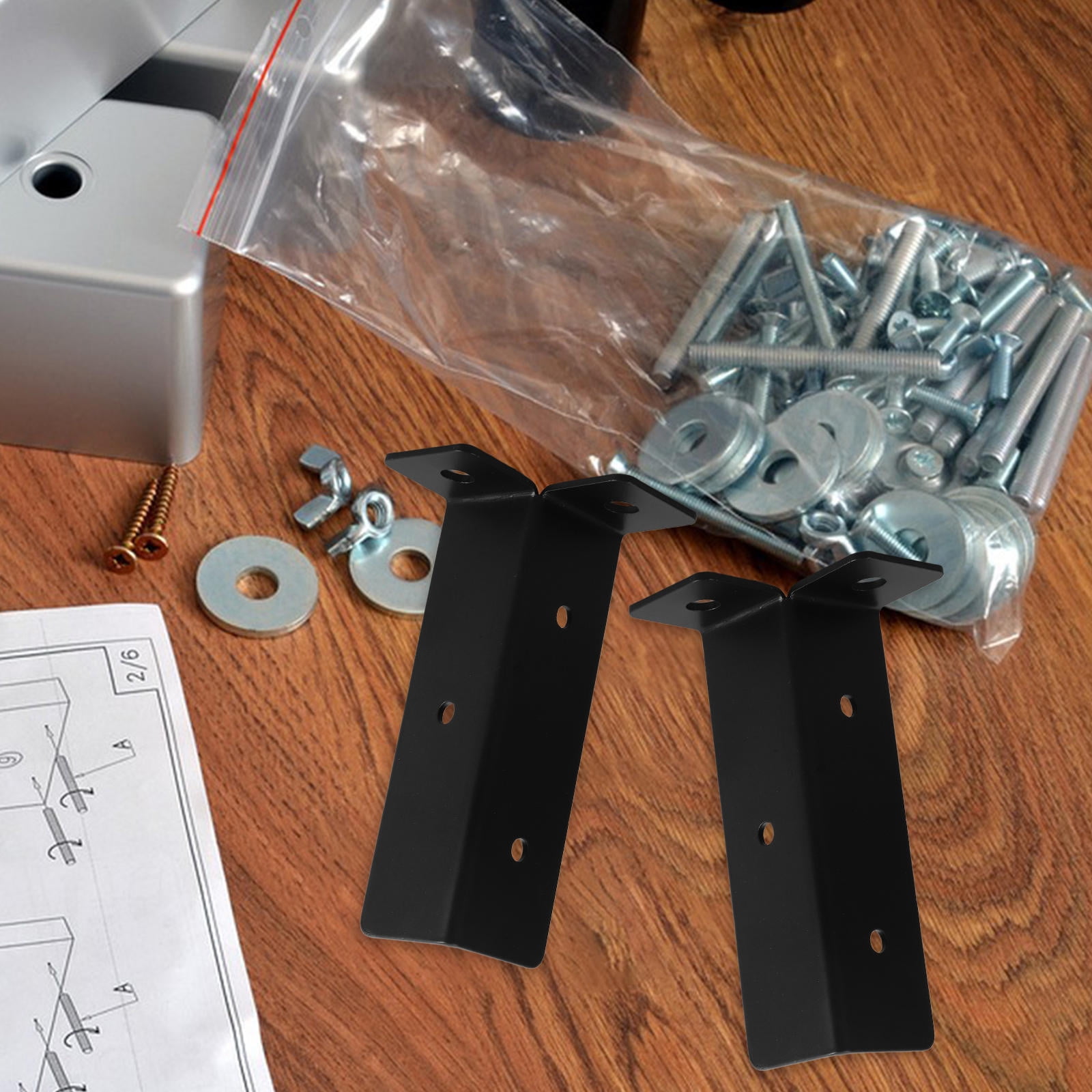 OUNONA 8pcs Wooden Fence Post Base Anchor Wood Post Holder Deck Railing ...