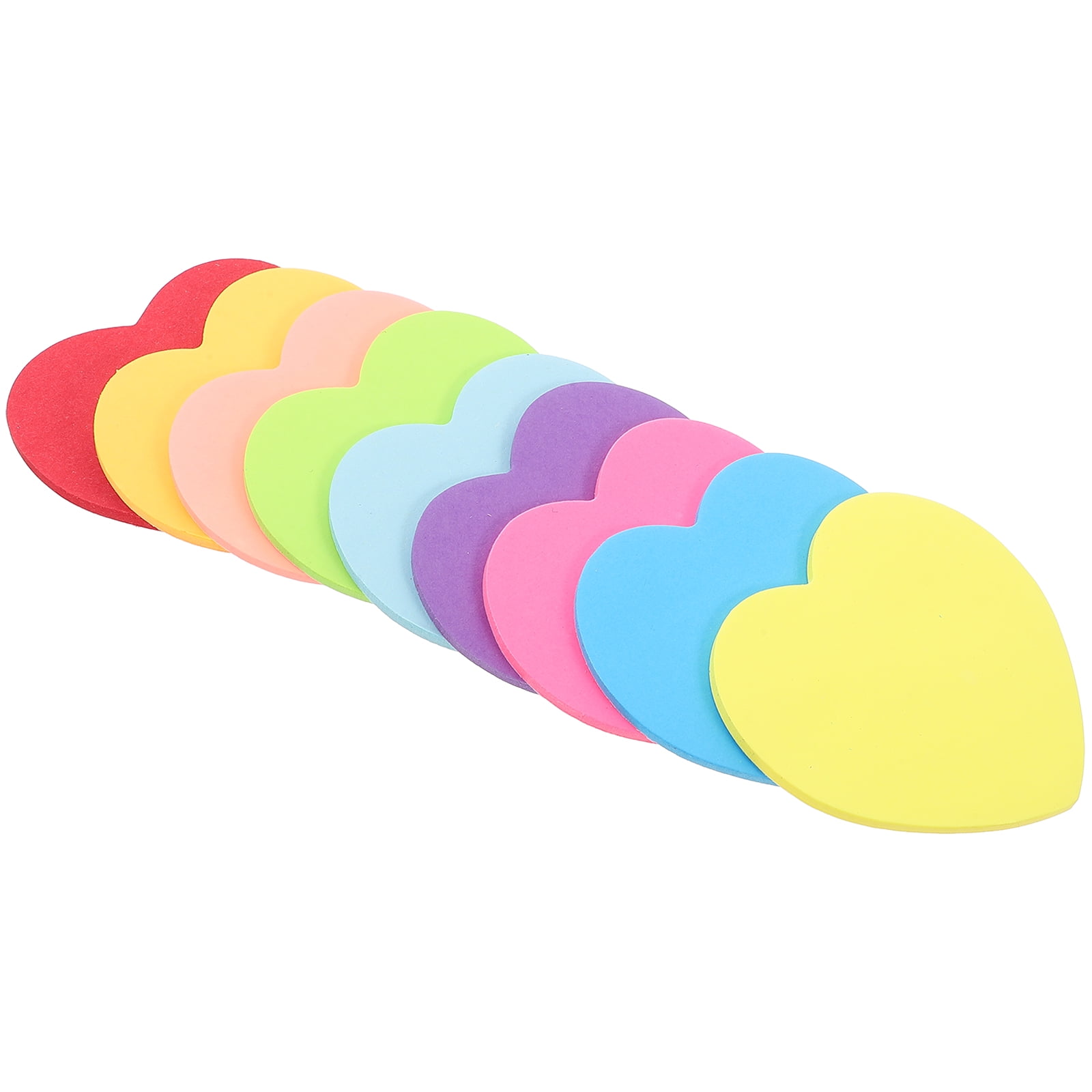 OUNONA 9 Books Note Memo Pad Self-adhesive Memo Pad Heart Shaped ...