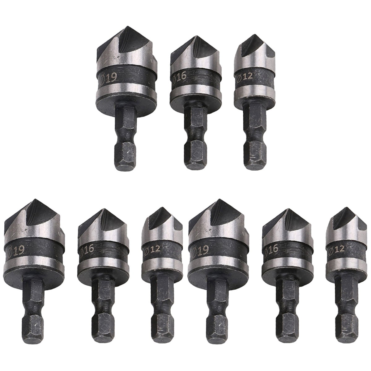 OUNONA 9 Pcs 90 Degree Carbon Steel Hexagonal Handle Carpenter's Five ...