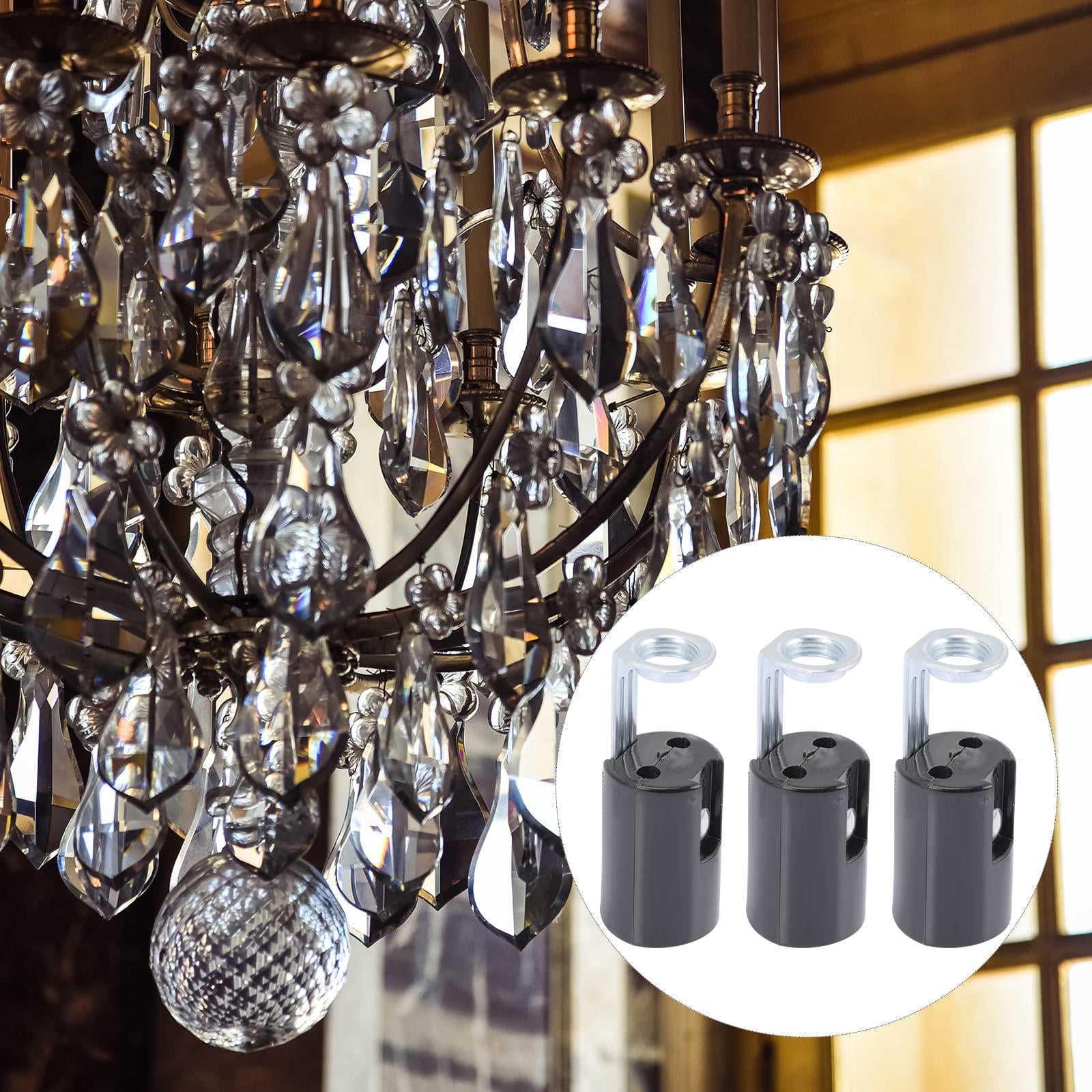 OUNONA 9 Pcs Candle Light Base Lamp Holder Deformation-resistant Sockets Candelabra - Walmart.com