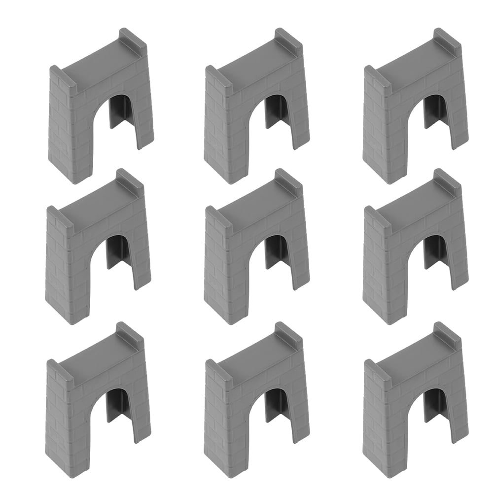OUNONA 9 Pcs Pretend Bridge Pier Train Tracks Railway Playing Model ...