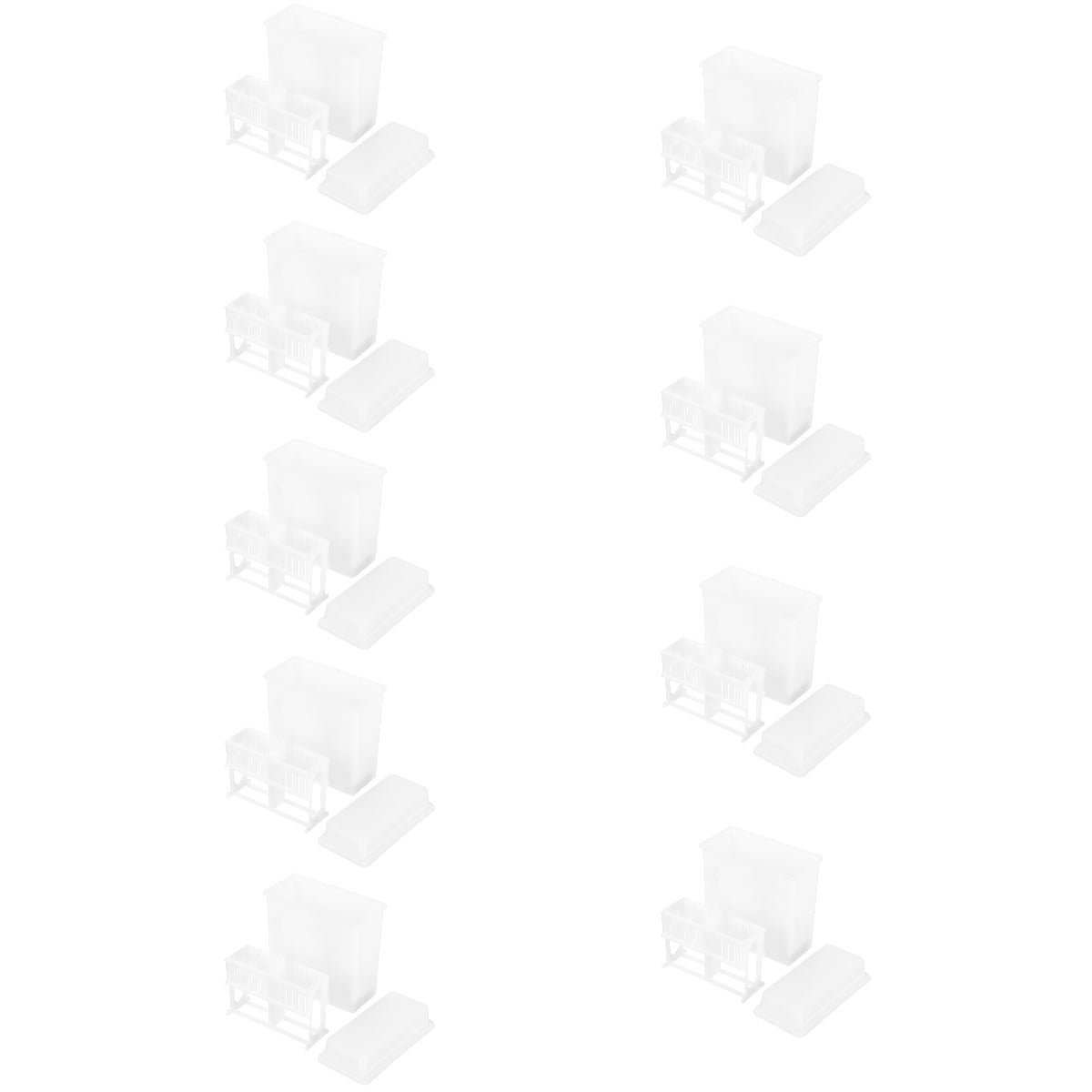 OUNONA 9 Sets Slides Staining Rack Microscope Slides Staining Jar ...