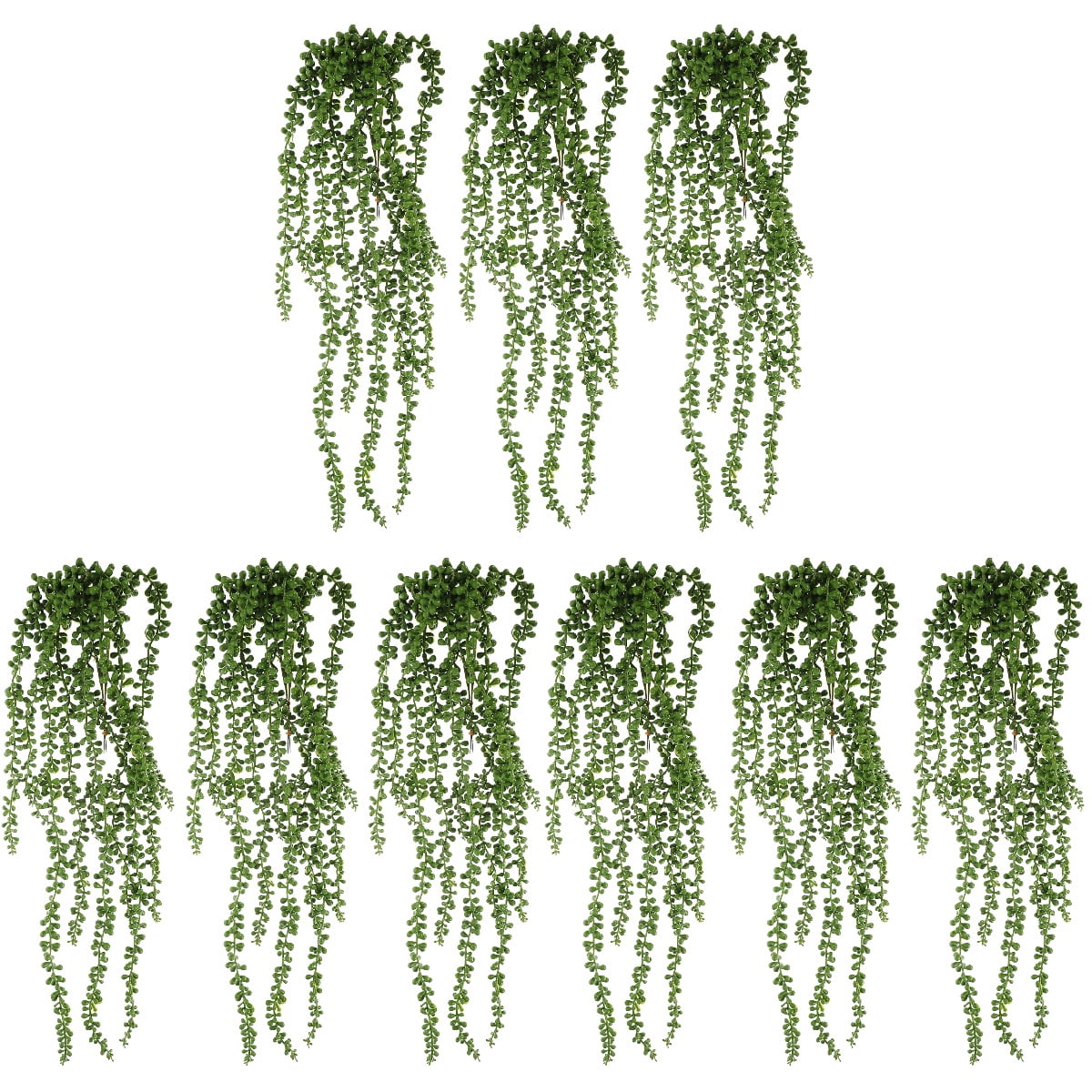 OUNONA 9 pcs Artificial Hanging Plants String of Pearls Fake Strings of ...