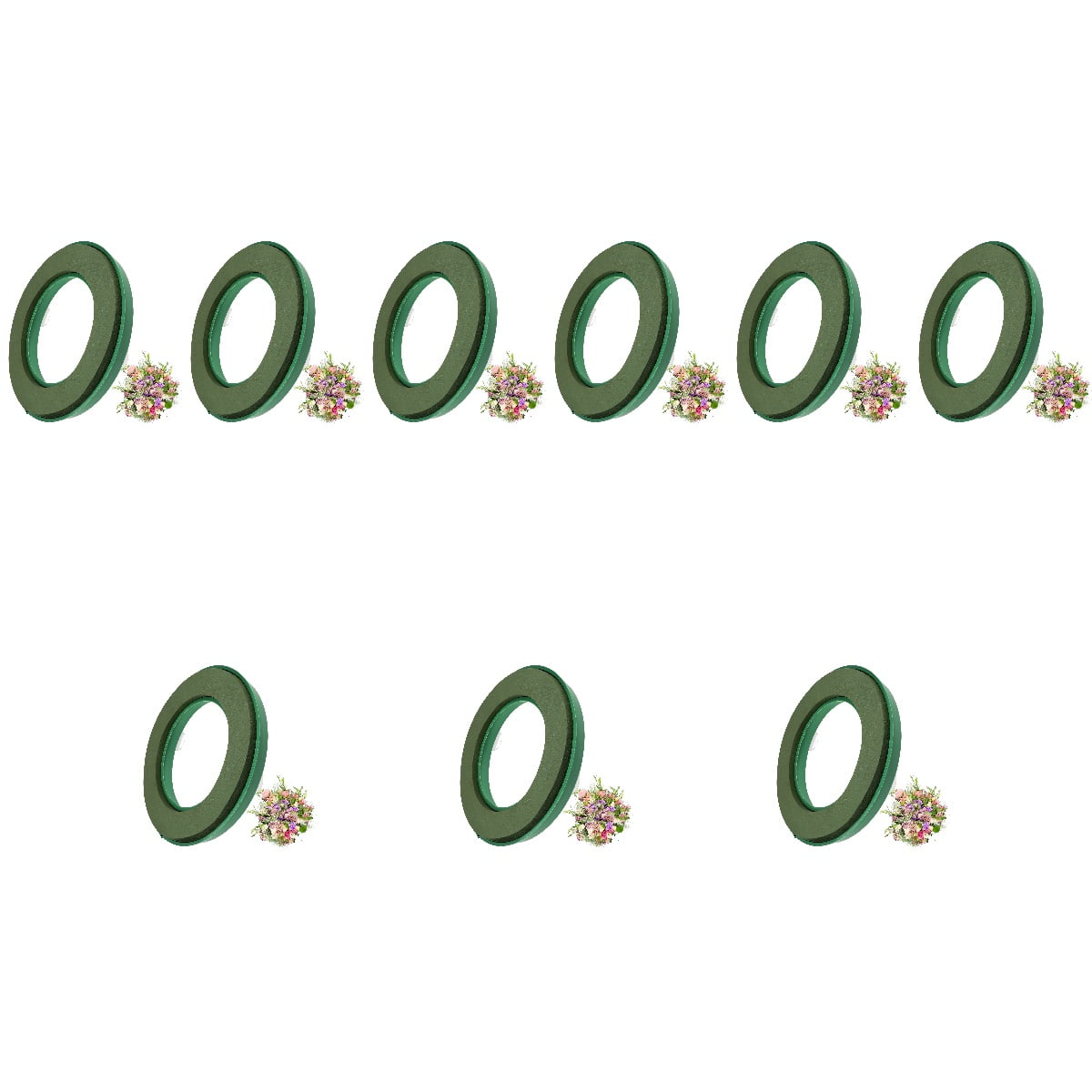 OUNONA 9 pcs Diy Flower Arrangement Base Floral Ring Holder Small ...