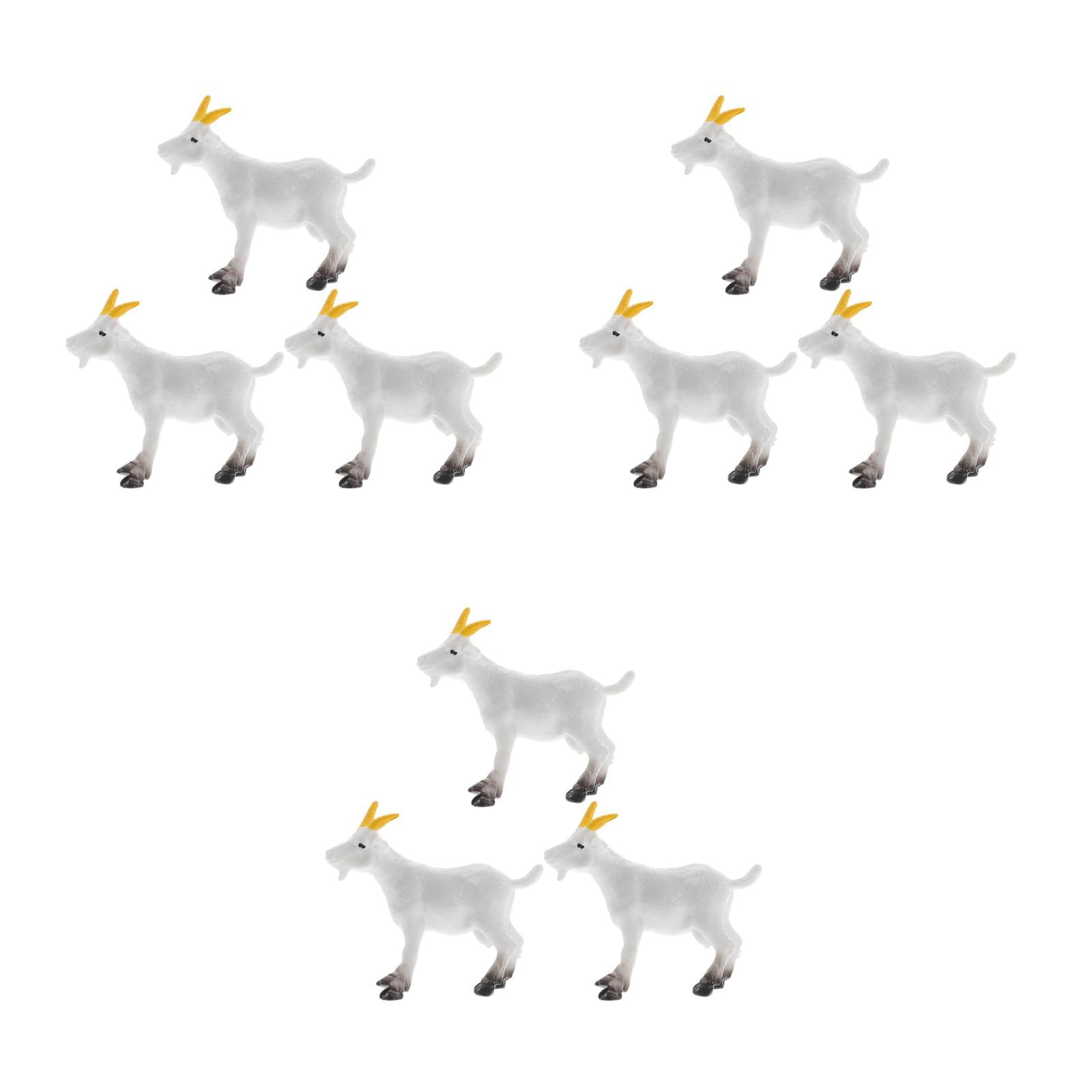 OUNONA 9 pcs Miniature Goat Figurines Tiny Sheep Toys Realistic Farm ...