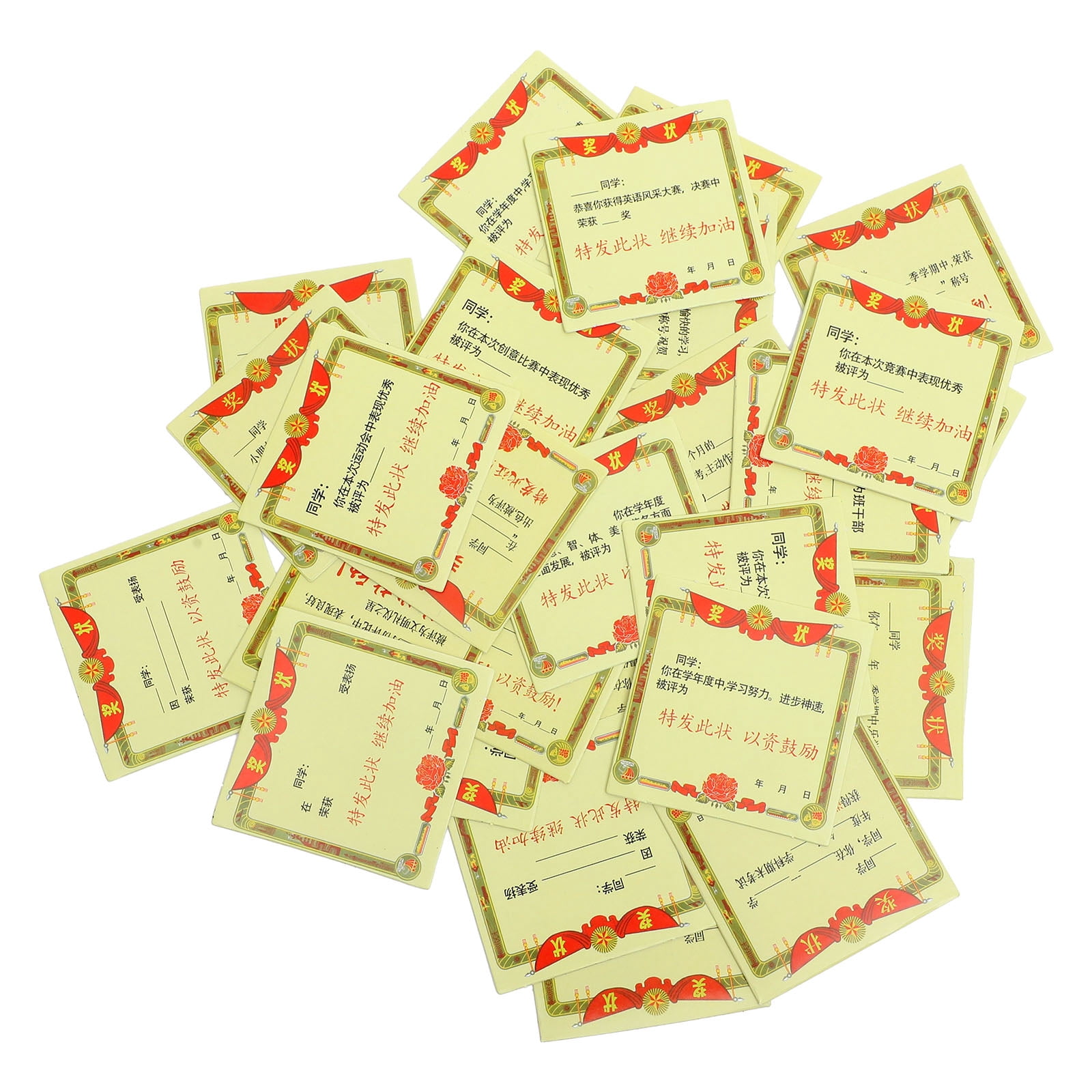 90pcs Mini Award Certificates Stickers for Kids Multi Color Paper Decor ...