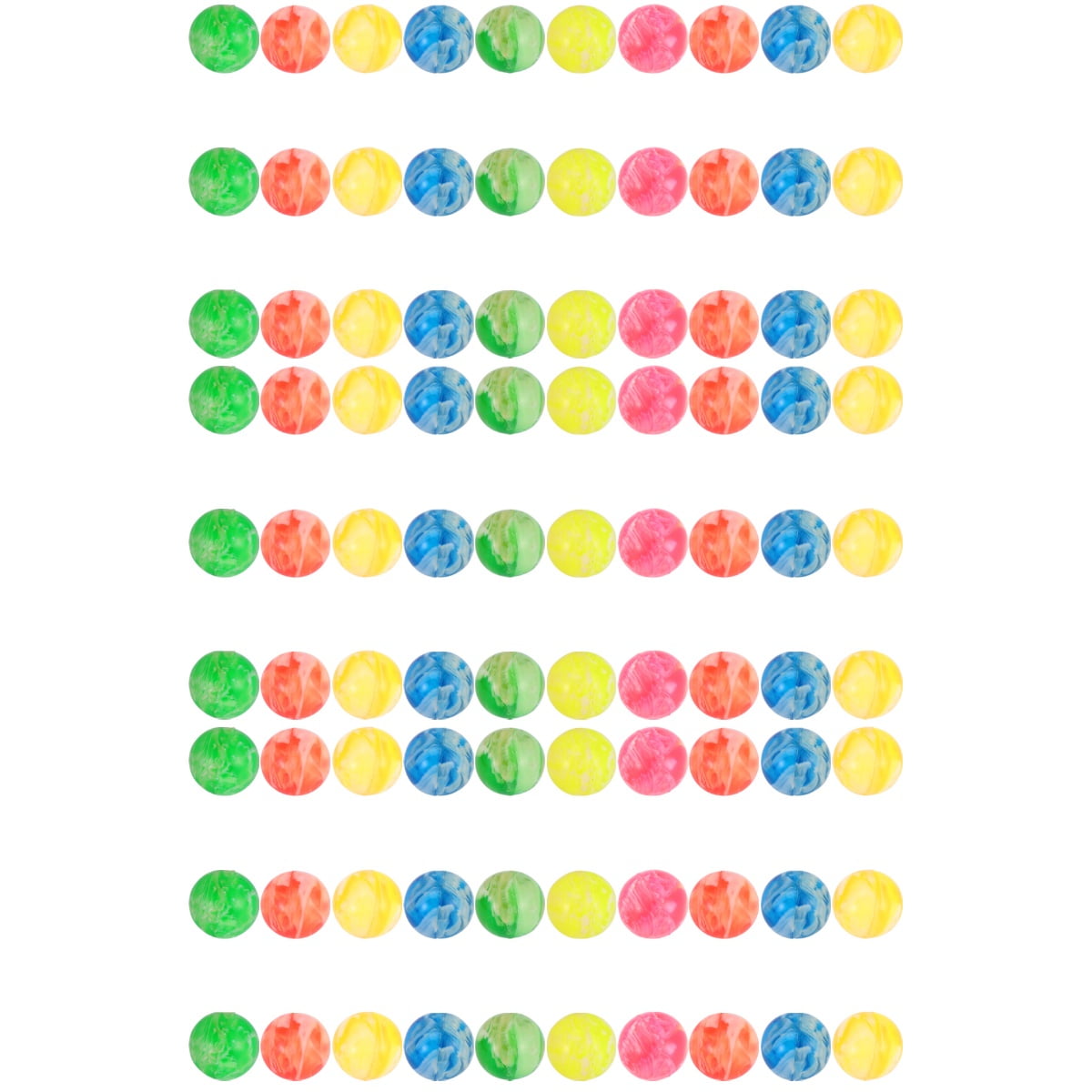 OUNONA 90 pcs Colorful Solid Rubber Bouncy Balls Creative Bounce Balls ...