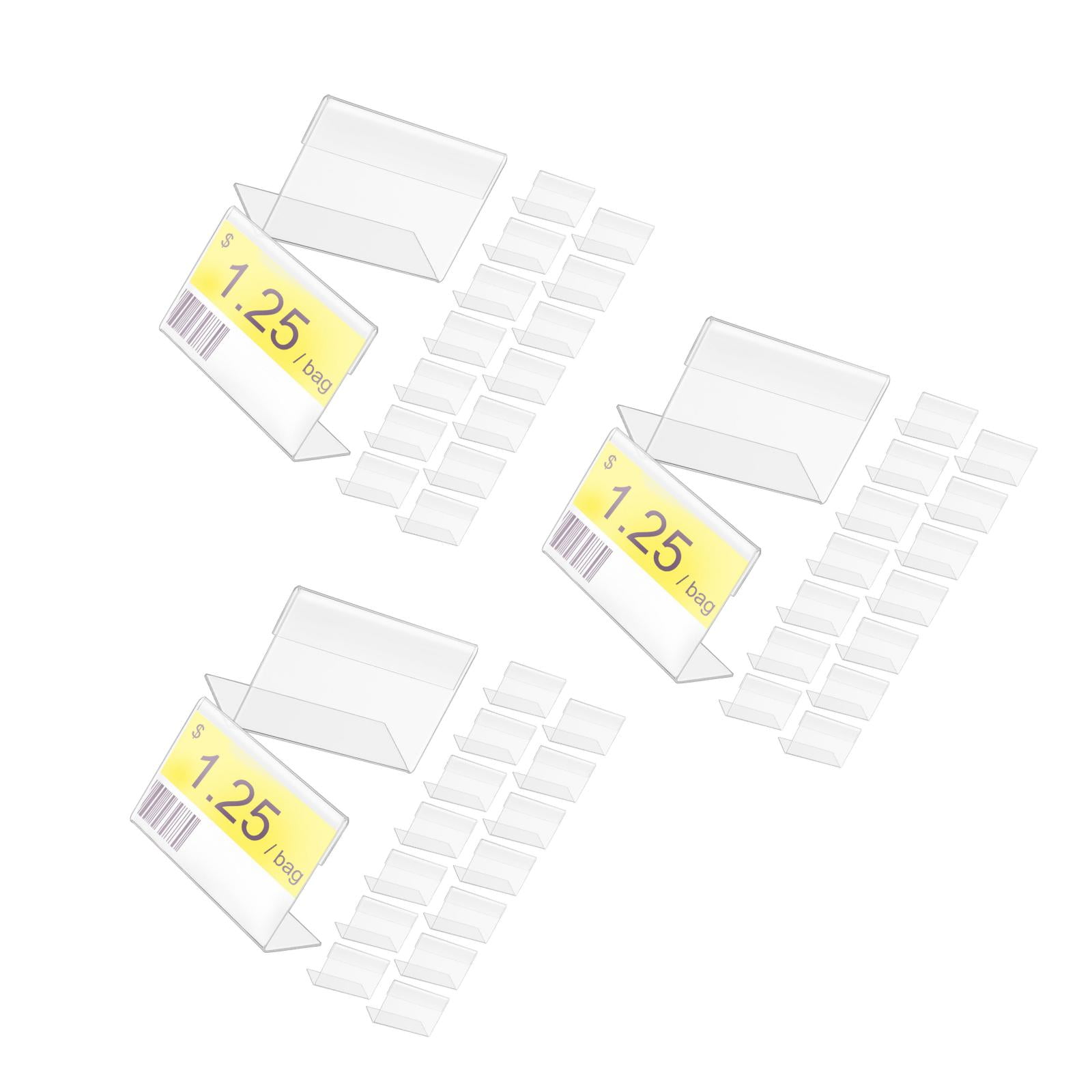 OUNONA 90 pcs Table Sign Holders Clear Restaurant Sign Display Stand ...