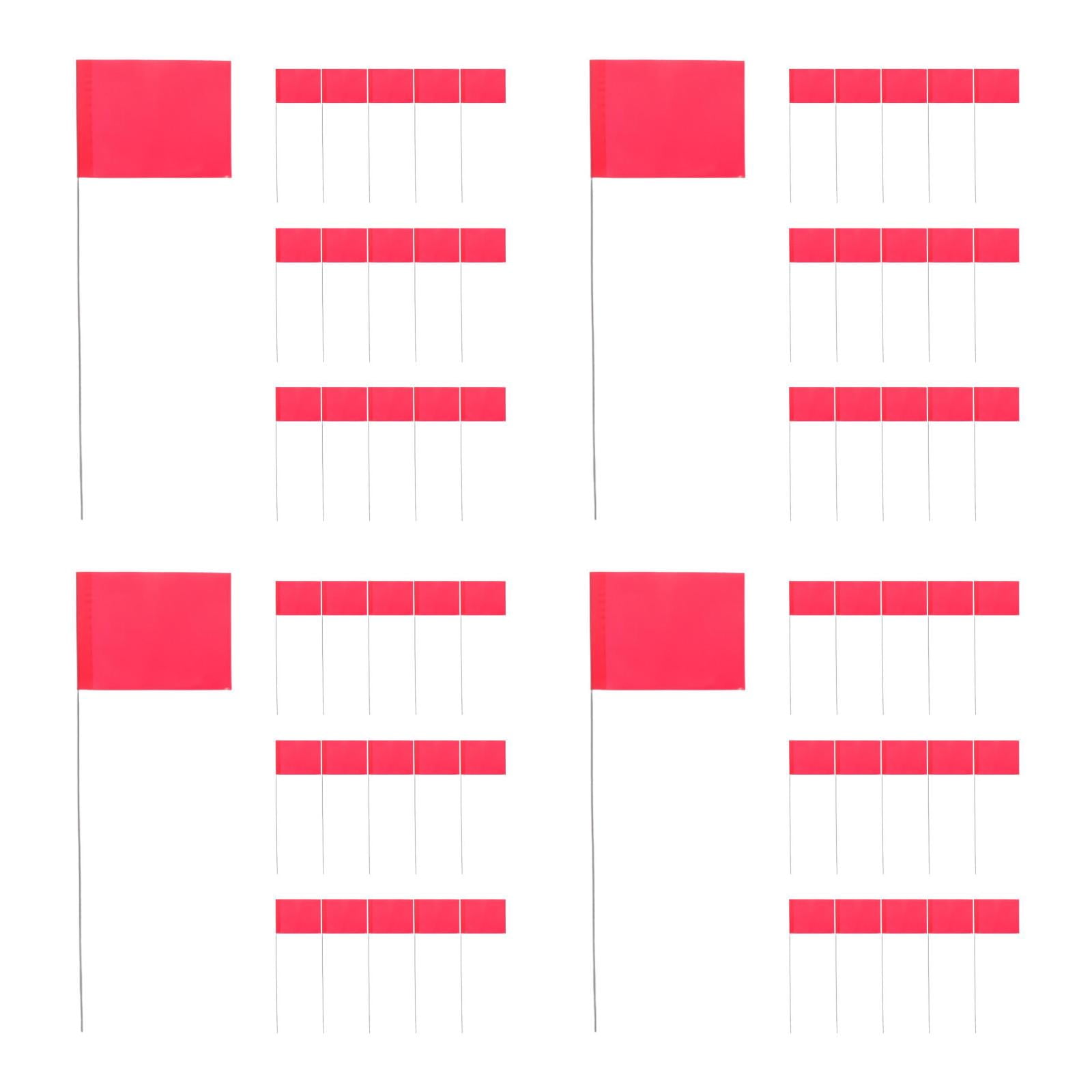 OUNONA 96 pcs Marking Flags with Stainless Steel Stakes for Industrial ...