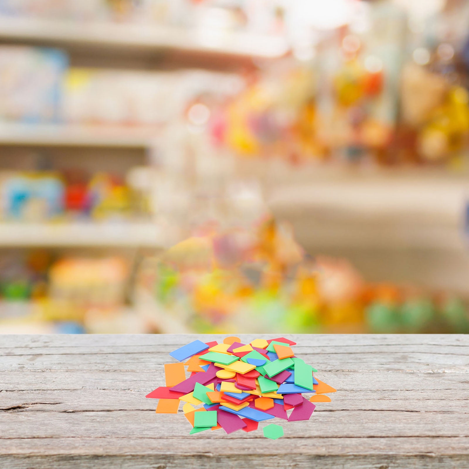 OUNONA 96pcs Geometric Shapes Puzzle for Kids Shape Sorting Pattern ...