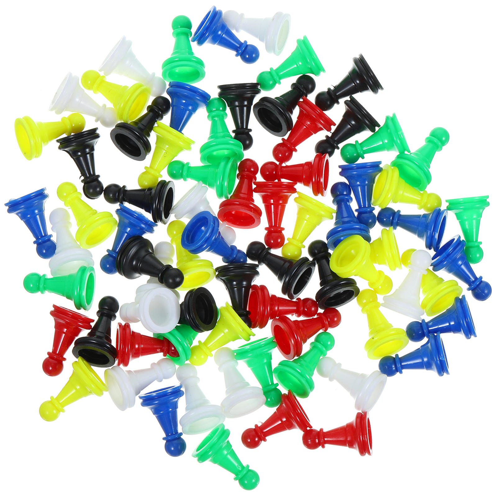 OUNONA Game Pawns Plastic Pawns Chess Pieces for Families Parties 96Pcs ...