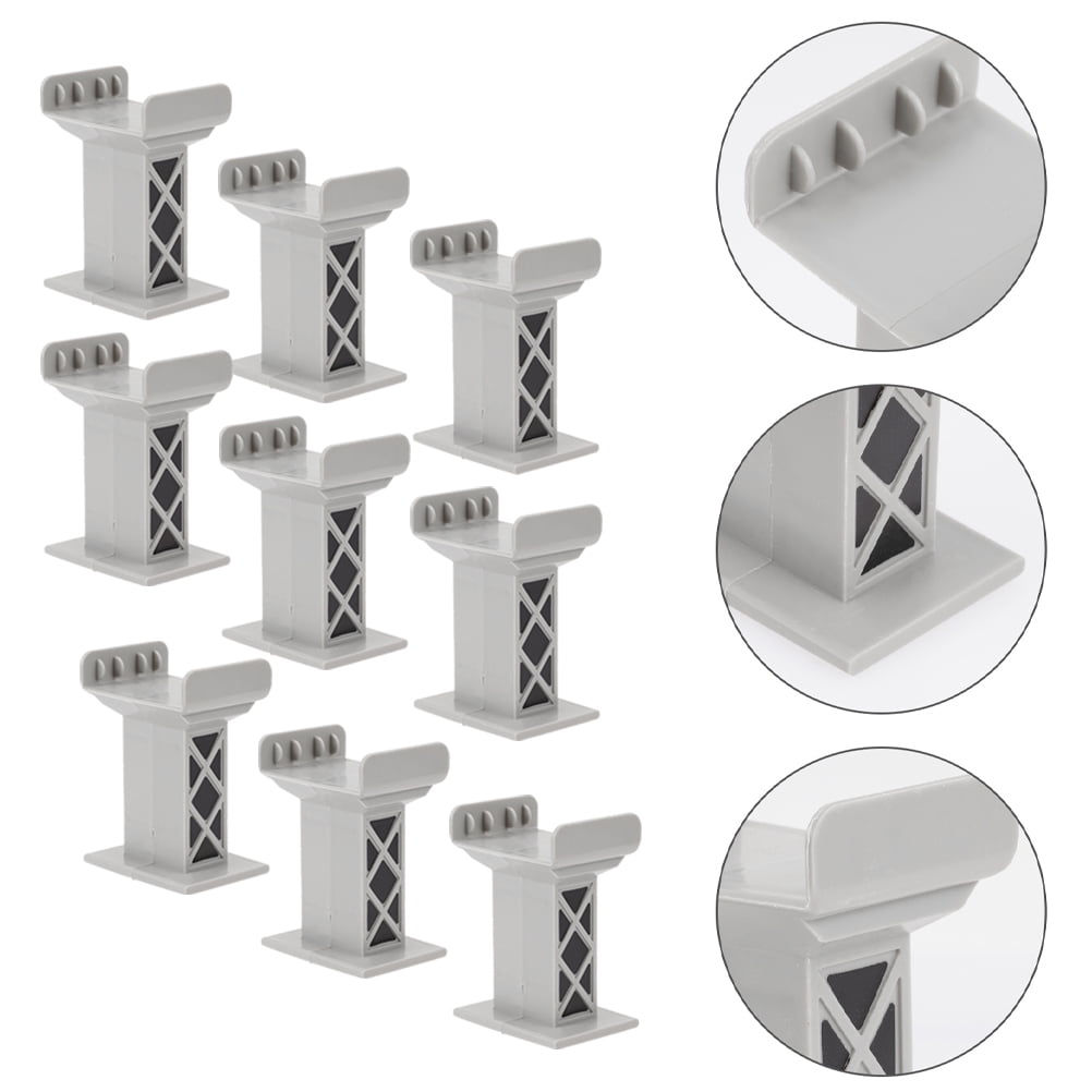 OUNONA 9Pcs Train Bridge Pier Toys Kids Train Bridge Support Risers ...