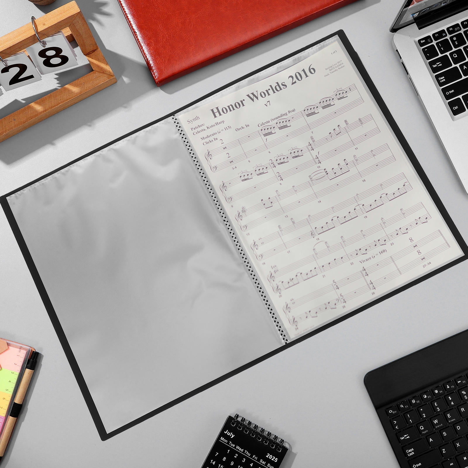 OUNONA A4 Presentation Book Portfolio Binder with 20 Clear Plastic ...