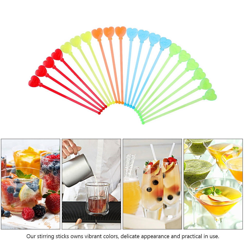 OUNONA Acrylic Cocktail Stirrers with Vibrant Colors and Delicate ...