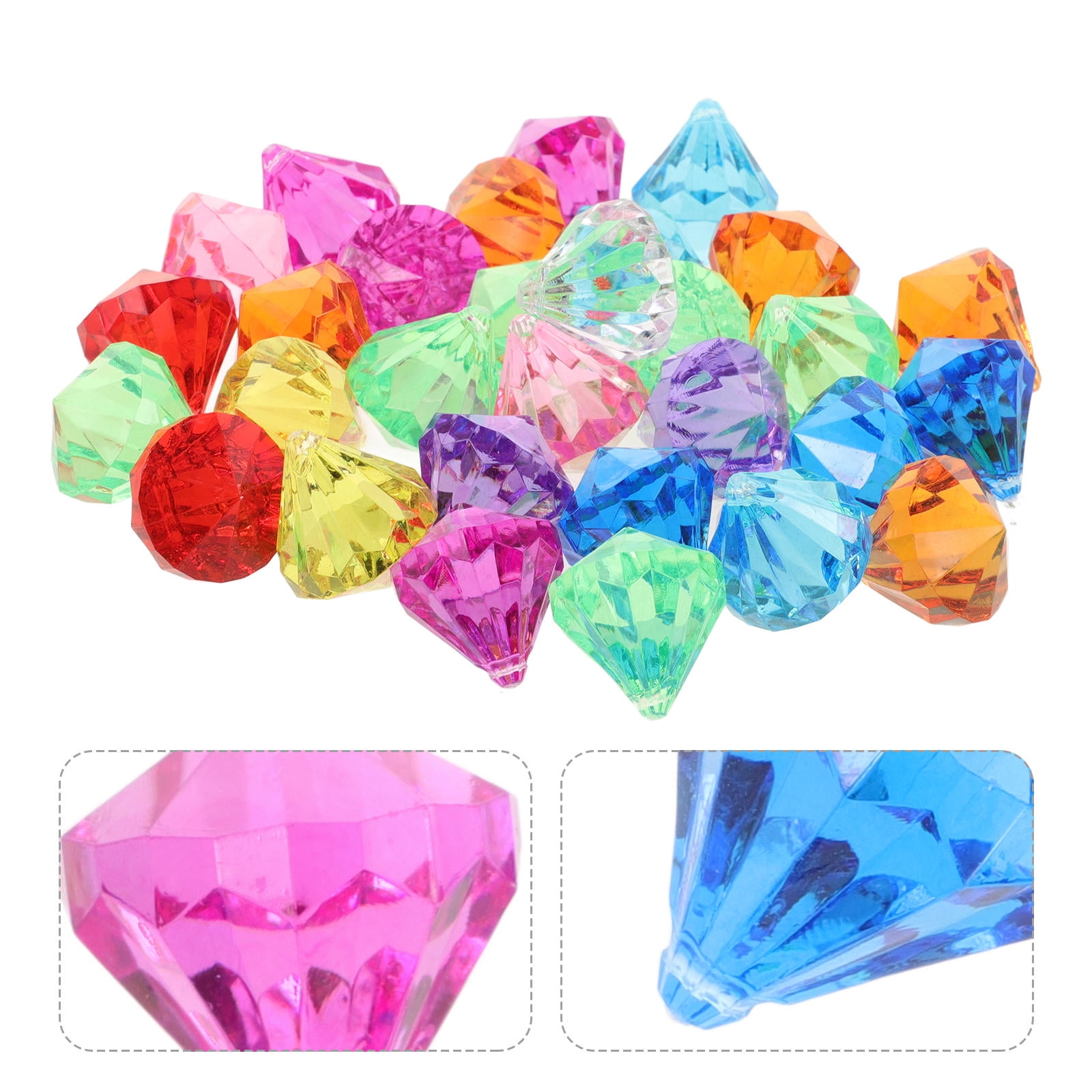 OUNONA Acrylic Diving Gemstone Toys for Kids Pool Parties and Treasure ...