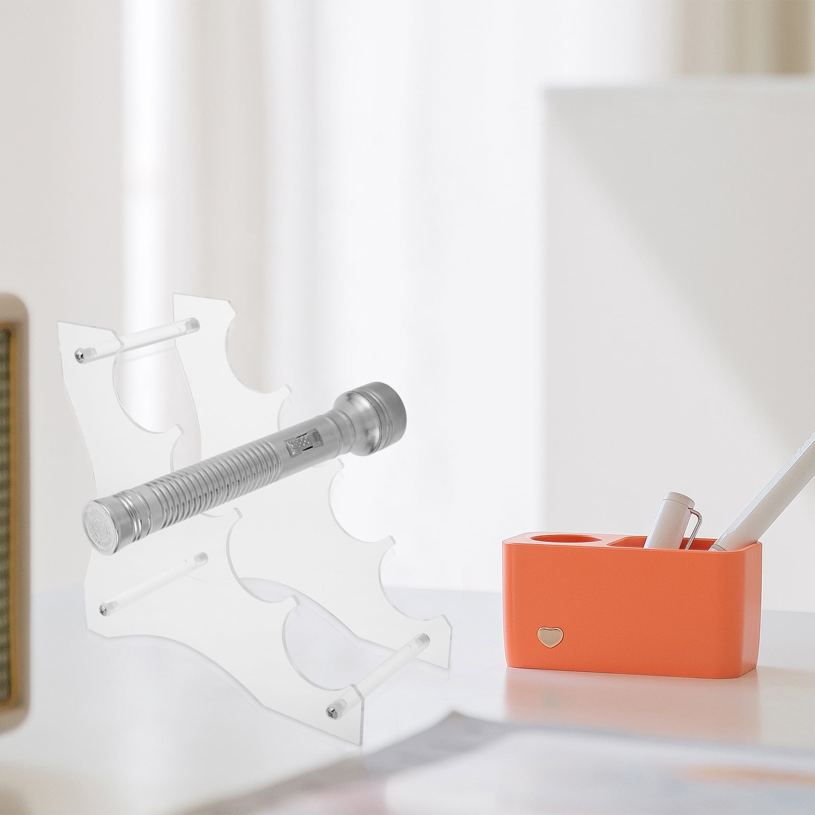 OUNONA Acrylic Flashlight Rack Transparent Flashlight Torch Display ...