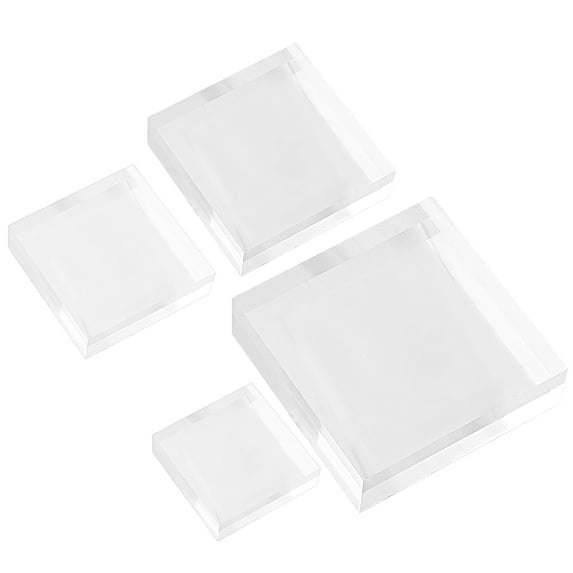 WEAVILUX Jewelry Display Block Transparent 4Pcs 2x2x0.6In - Walmart.com