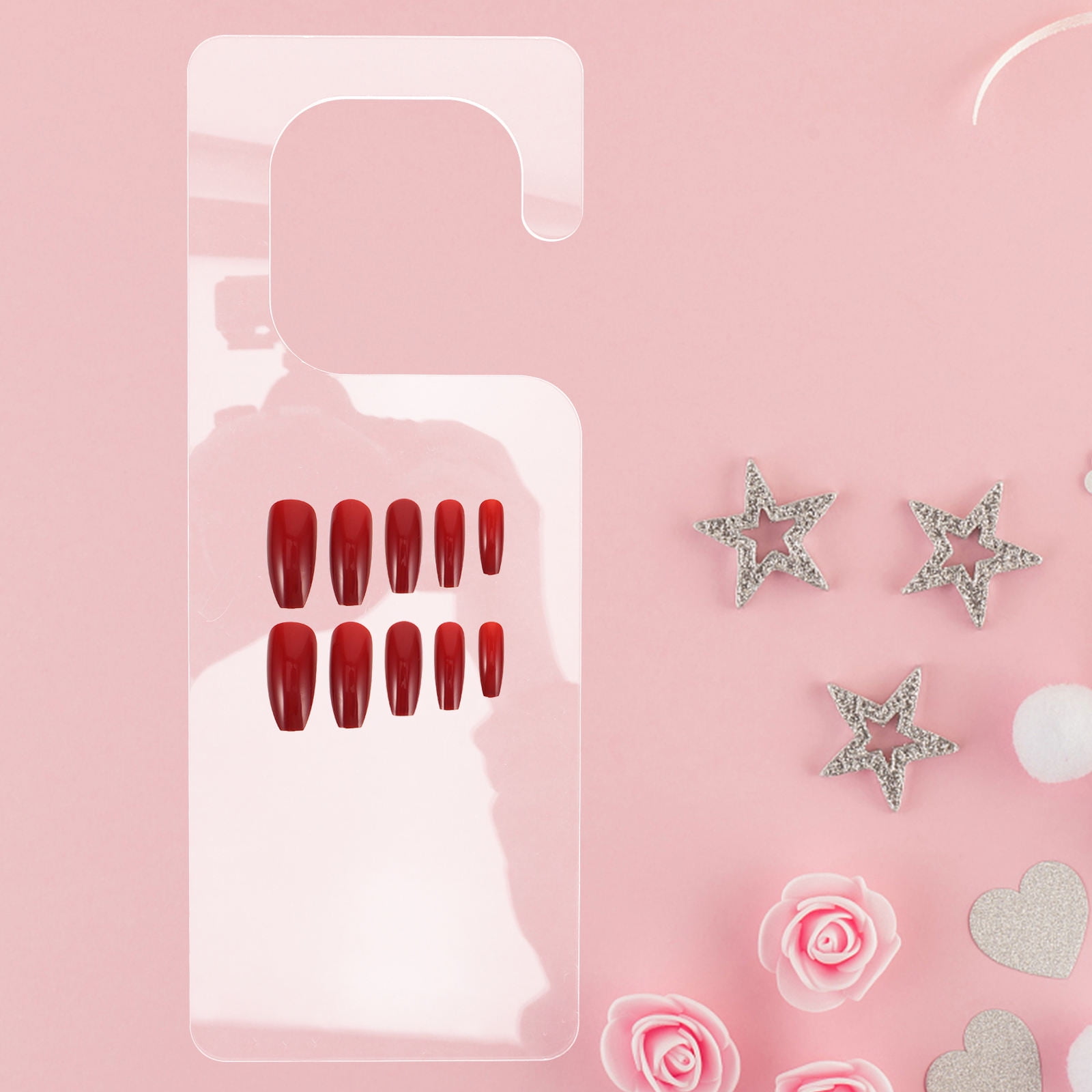 OUNONA Acrylic Nail Tips Practice Board Fingernail Art Display Holder ...