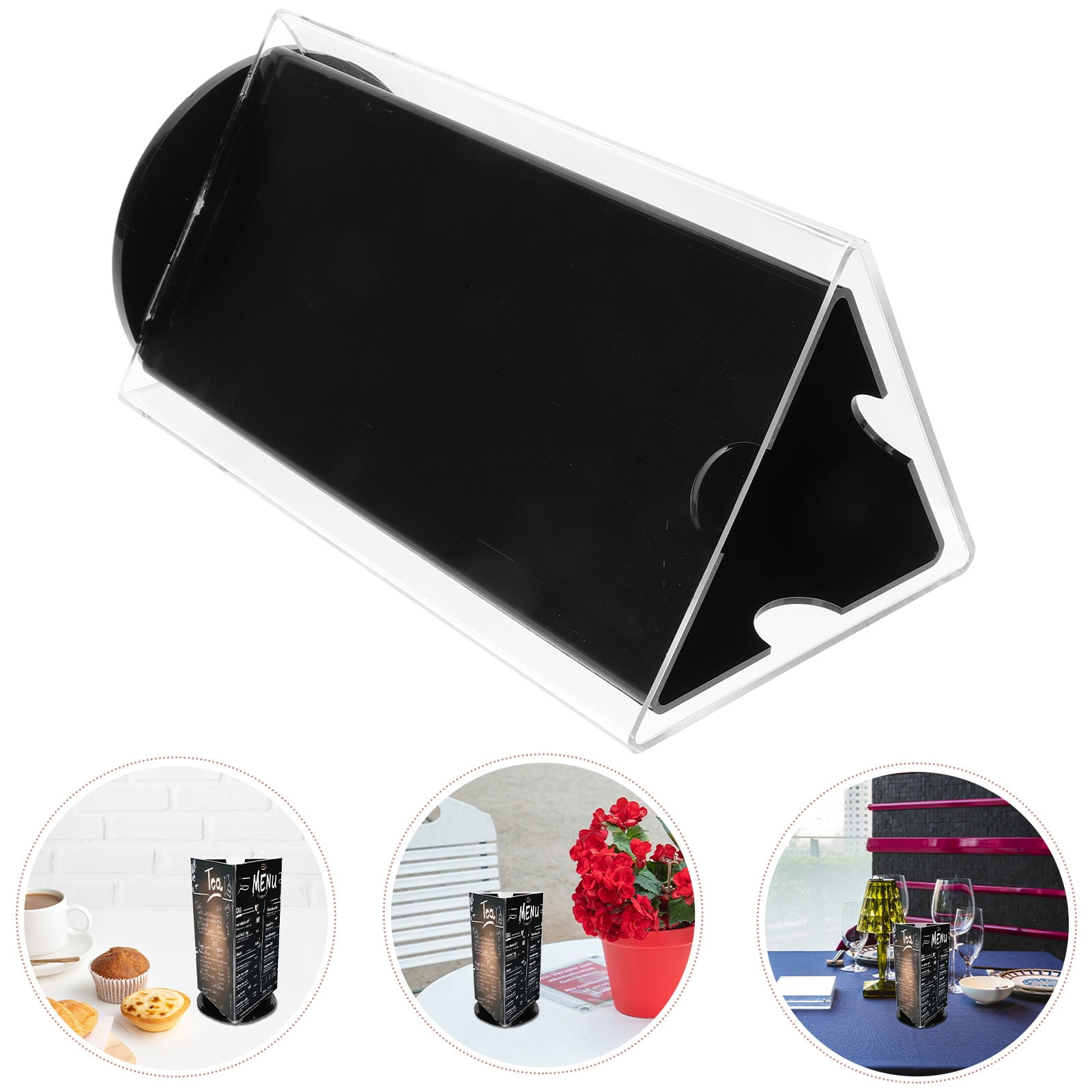 OUNONA Acrylic Sign Holder Tabletop Menu Menu Tag Display Holder ...
