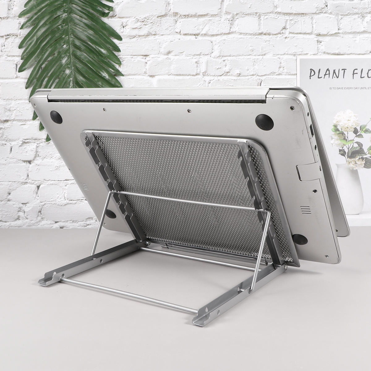 OUNONA Adjustable Laptop Stand with 6-gear Angles Folding Portable ...