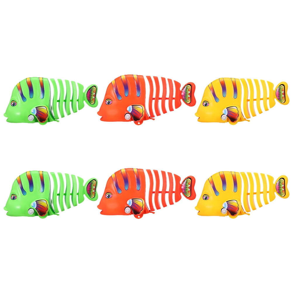 OUNONA Adorable Clockwork Swinging Cartoon Fish Wind Up Bath Toys for ...