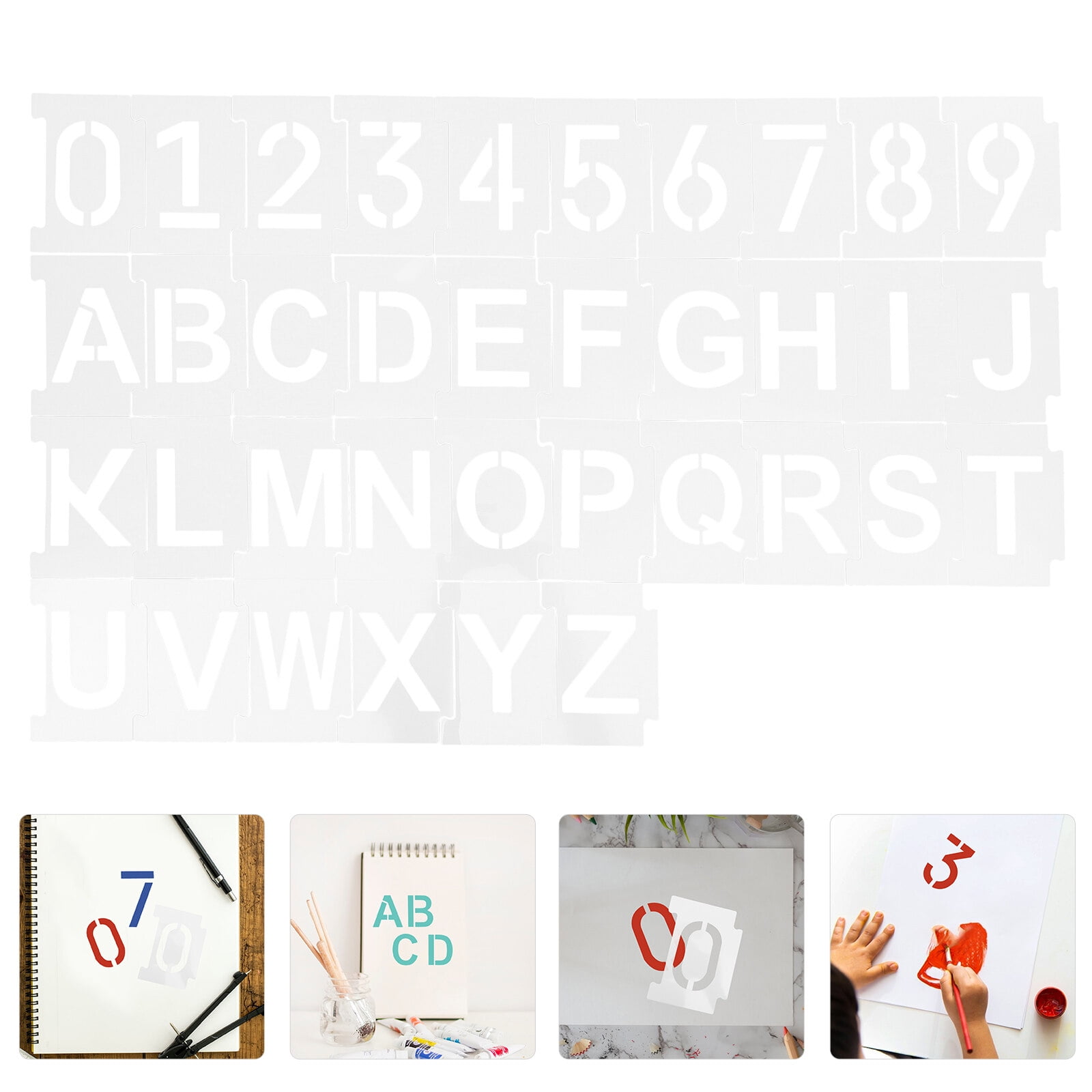 OUNONA Alphanumeric Template Templates Numbers and Letters for Painting ...