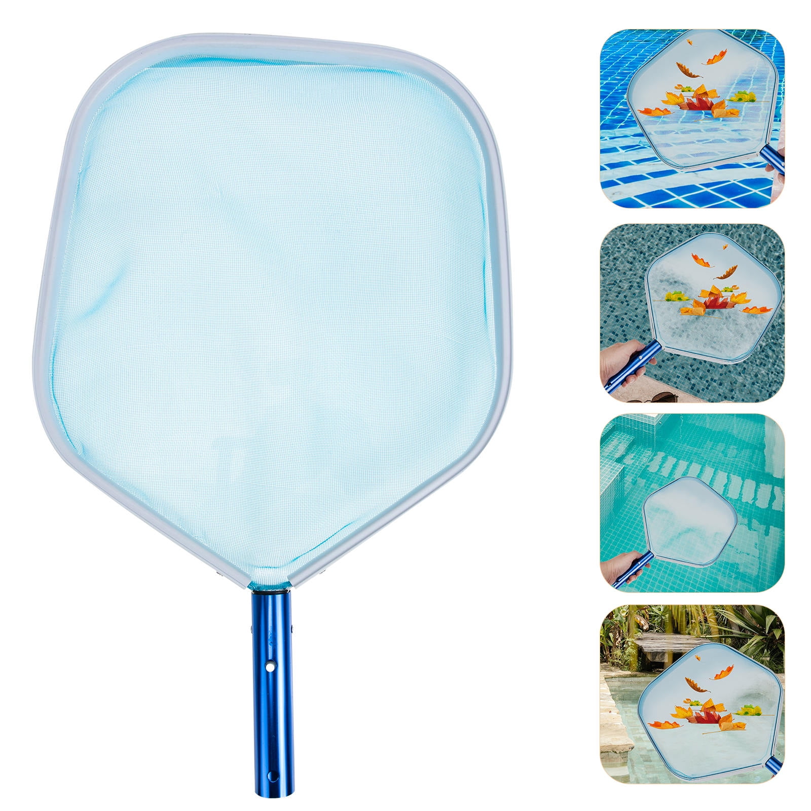 OUNONA Aluminum Frame Cleaning Net Swimming Pool Scoop Skimmer Basket ...