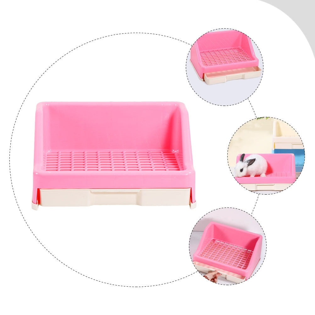 OUNONA Antifall Bunny Potty Plastic Rabbit Litter Box Drawer Designed ...