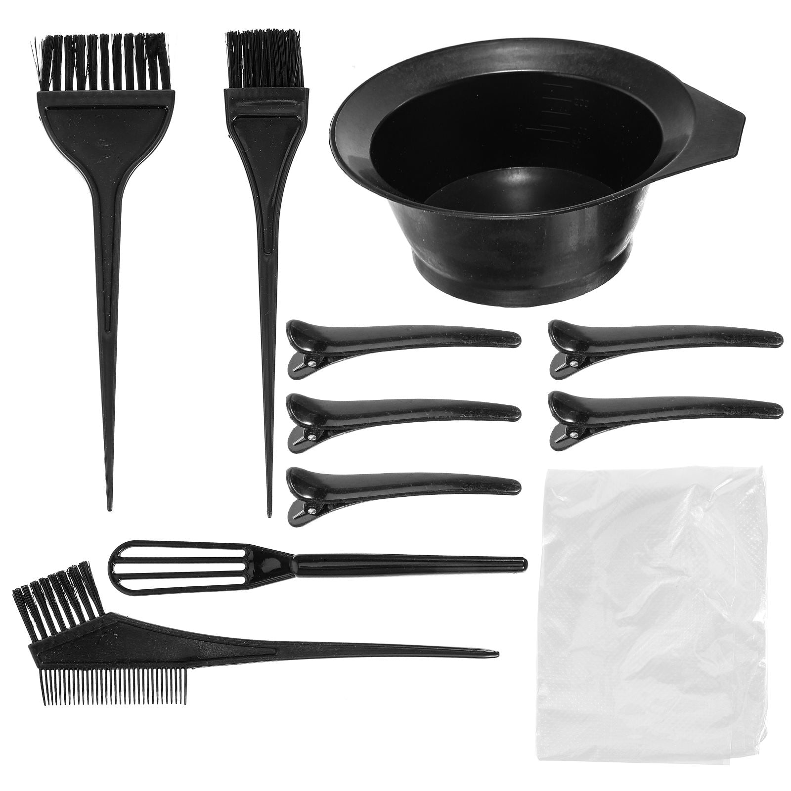 OUNONA Applicator Hair Color Kit Home Hair Dyeing Kit 20.5x5.5cm Black ...