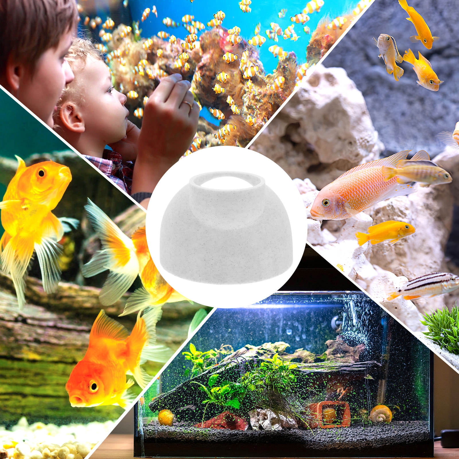 OUNONA Aquarium Cave Tunnel for Shrimp Fish 3D Printed Fish Tank ...