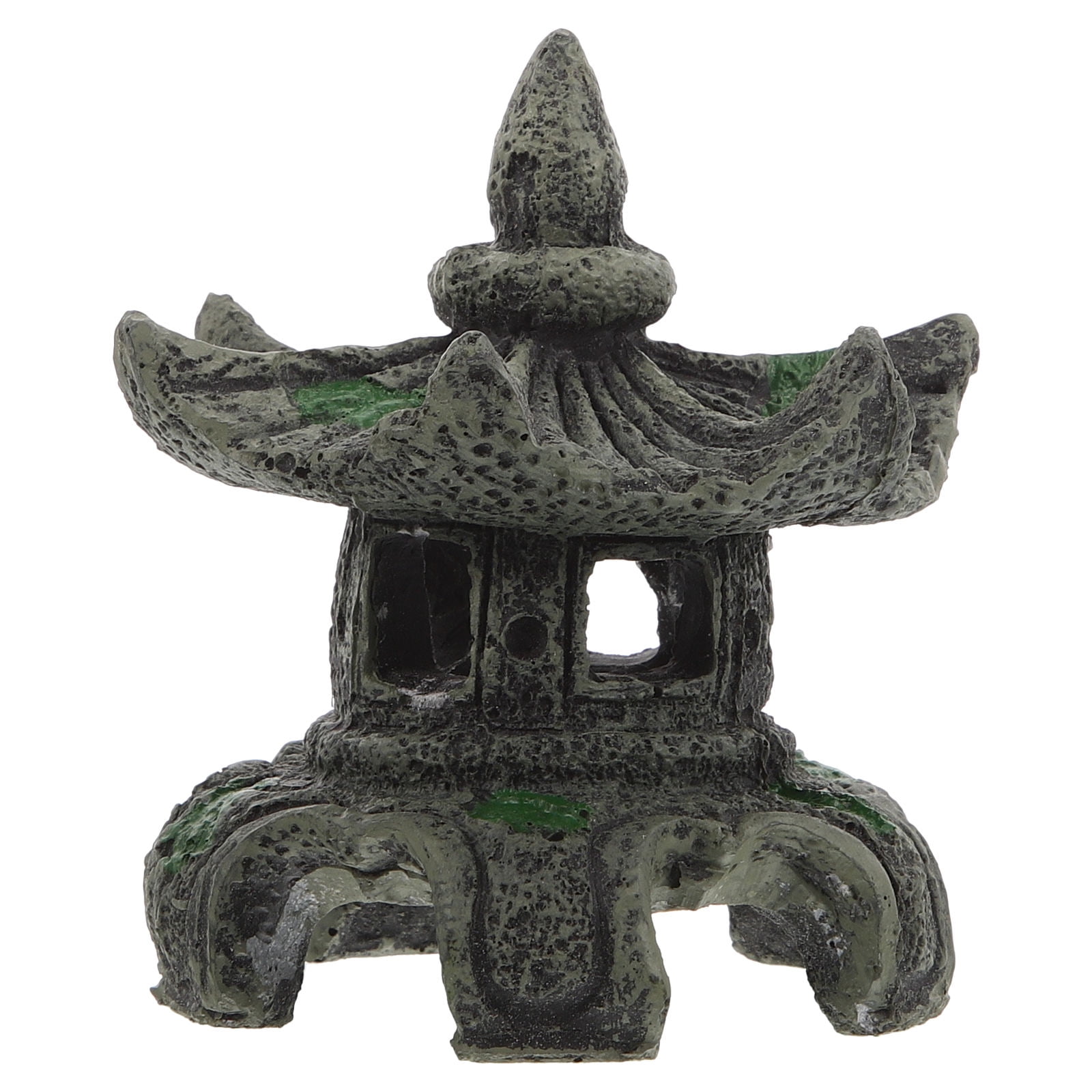 OUNONA Japanese Temple Aquarium Decor Fish Shrimp Hiding House Multi ...