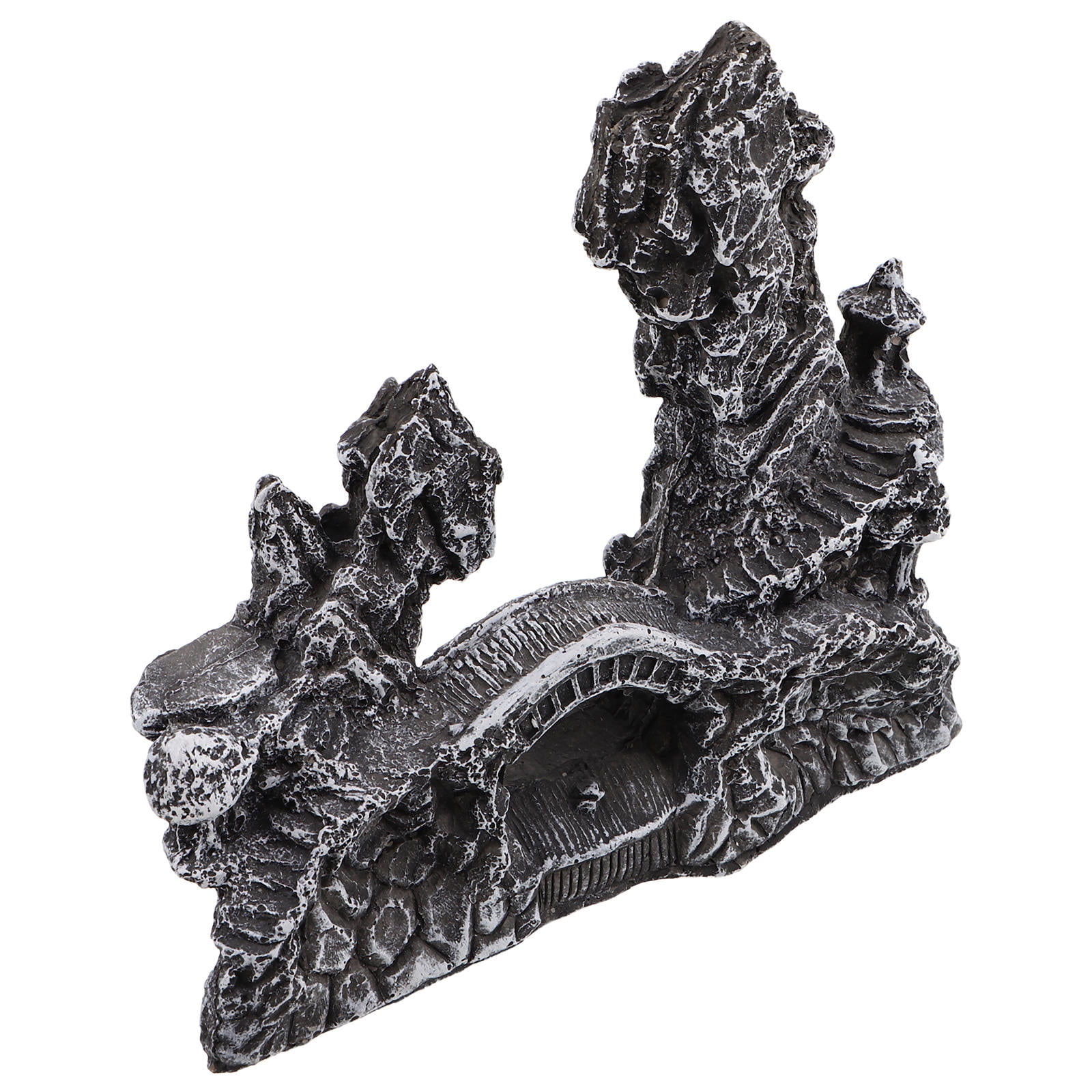 OUNONA Cement and Stone Fish Tank Rock Cave for Aquarium Landscaping ...