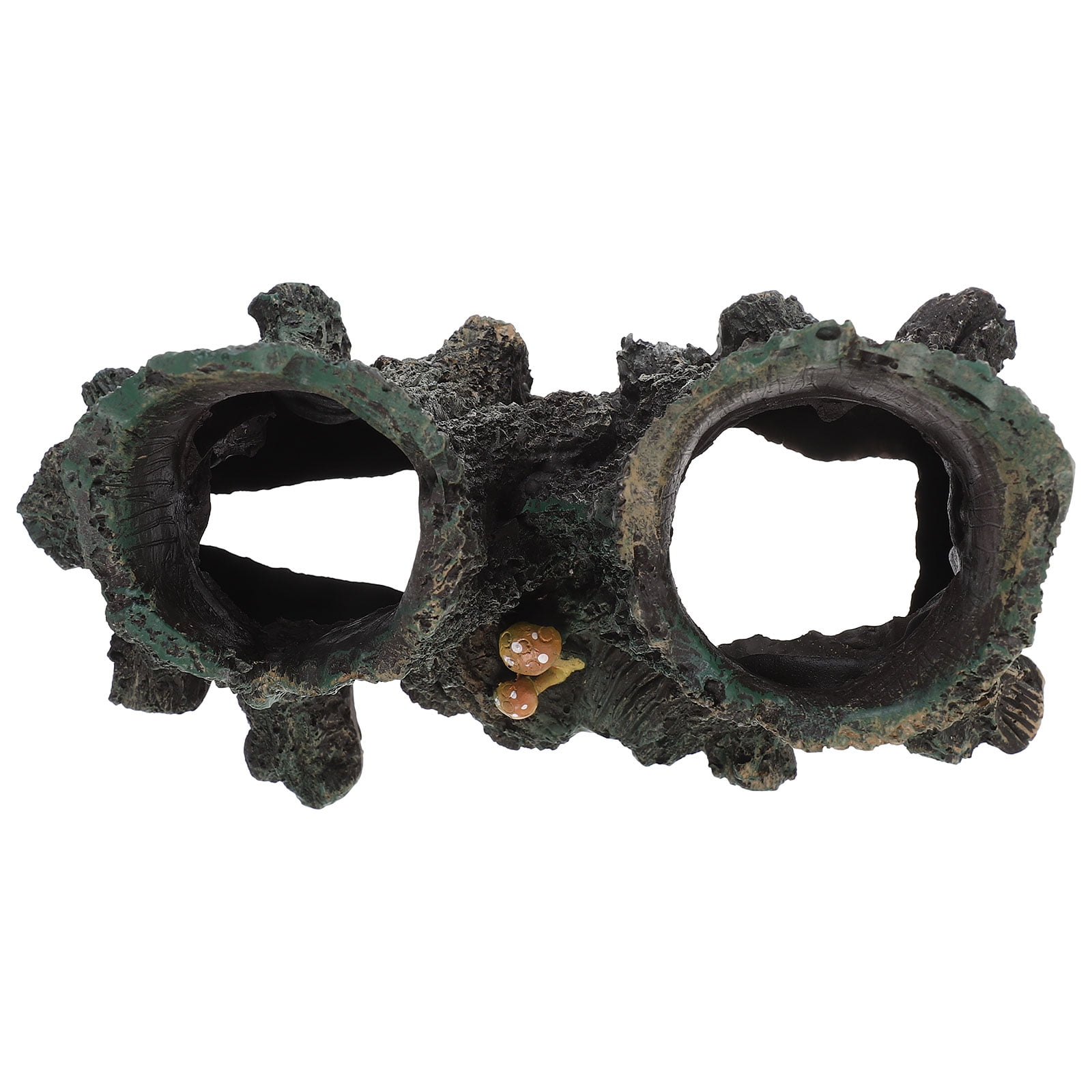 OUNONA Aquarium Underwater Wide Holes Tree Branches Moss Stump ...