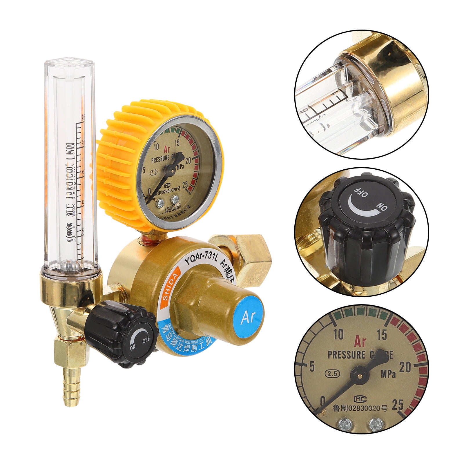 OUNONA Argon Regulator Indicator Air Regulator Argon Flow Indicator ...