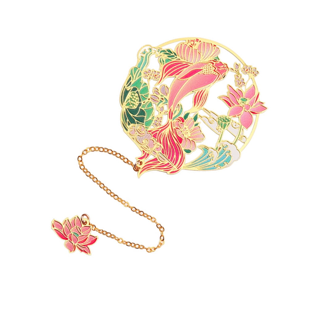 OUNONA Art Work Bookmark Student Bookmarks Floral Fancy with Pendant ...