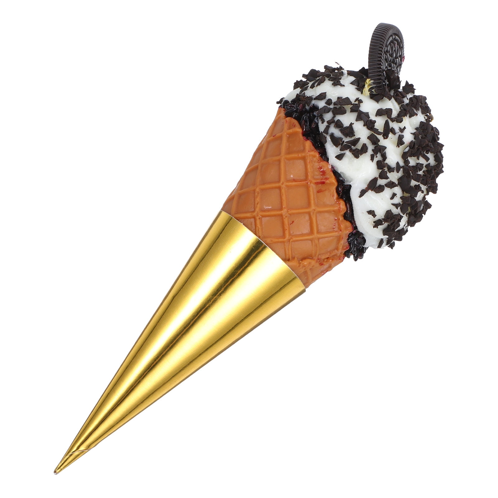 OUNONA Artificial Ice Cream Cone Fake Ice Cream Model PVC Ice Cream ...