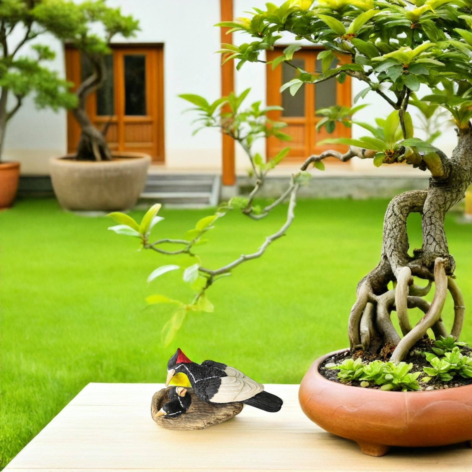 OUNONA Assorted Color Artificial Woodpecker Resin Figure for Outdoor ...